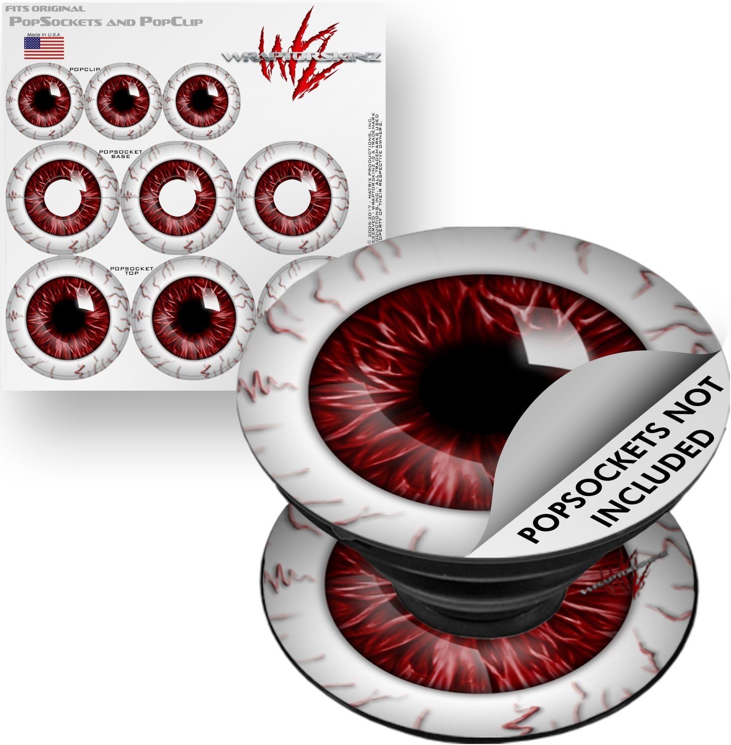 Amazon.com: Decal Style Vinyl Skin Wrap 3 Pack for PopSockets Eyeball ...