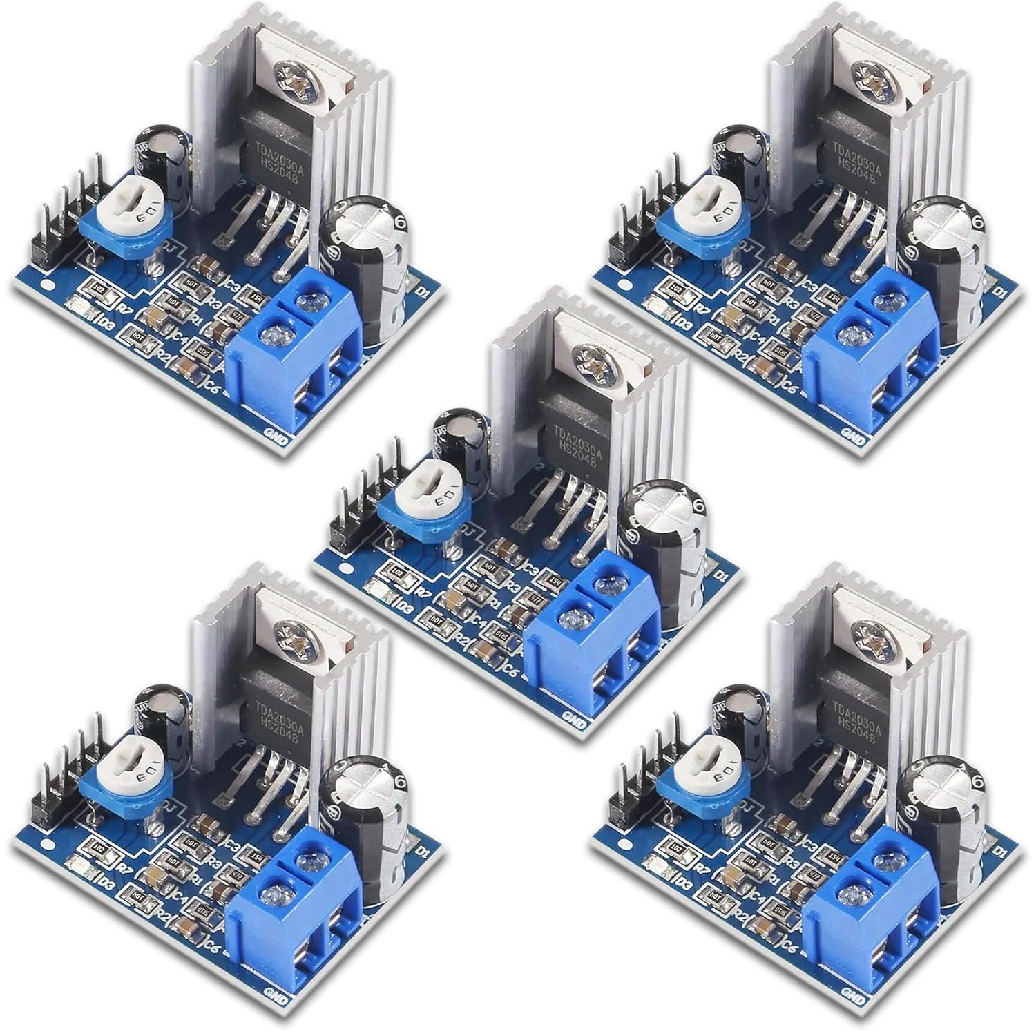 5pcs TDA2030 TDA2030A Power Audio Amplifier Module Supply 6-12V 18W ...