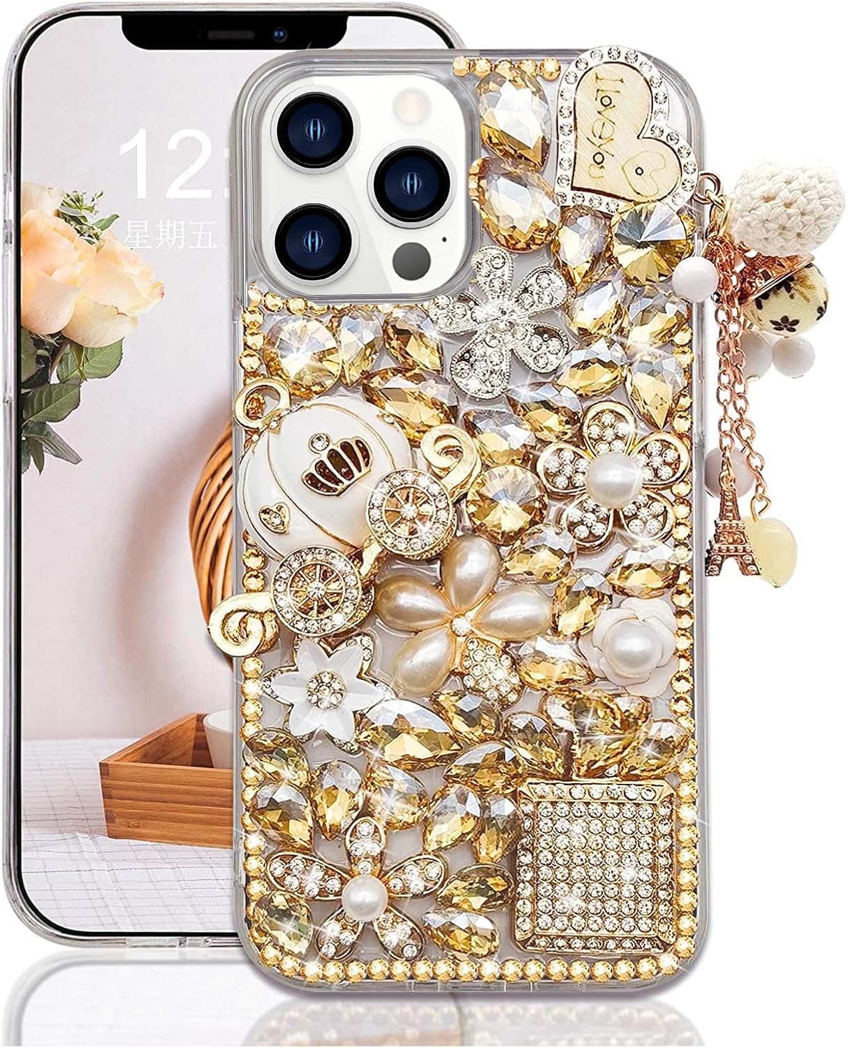 Amazon.com: Guppy for iPhone 16 Pro Max Bling Glitter Case,Luxury ...