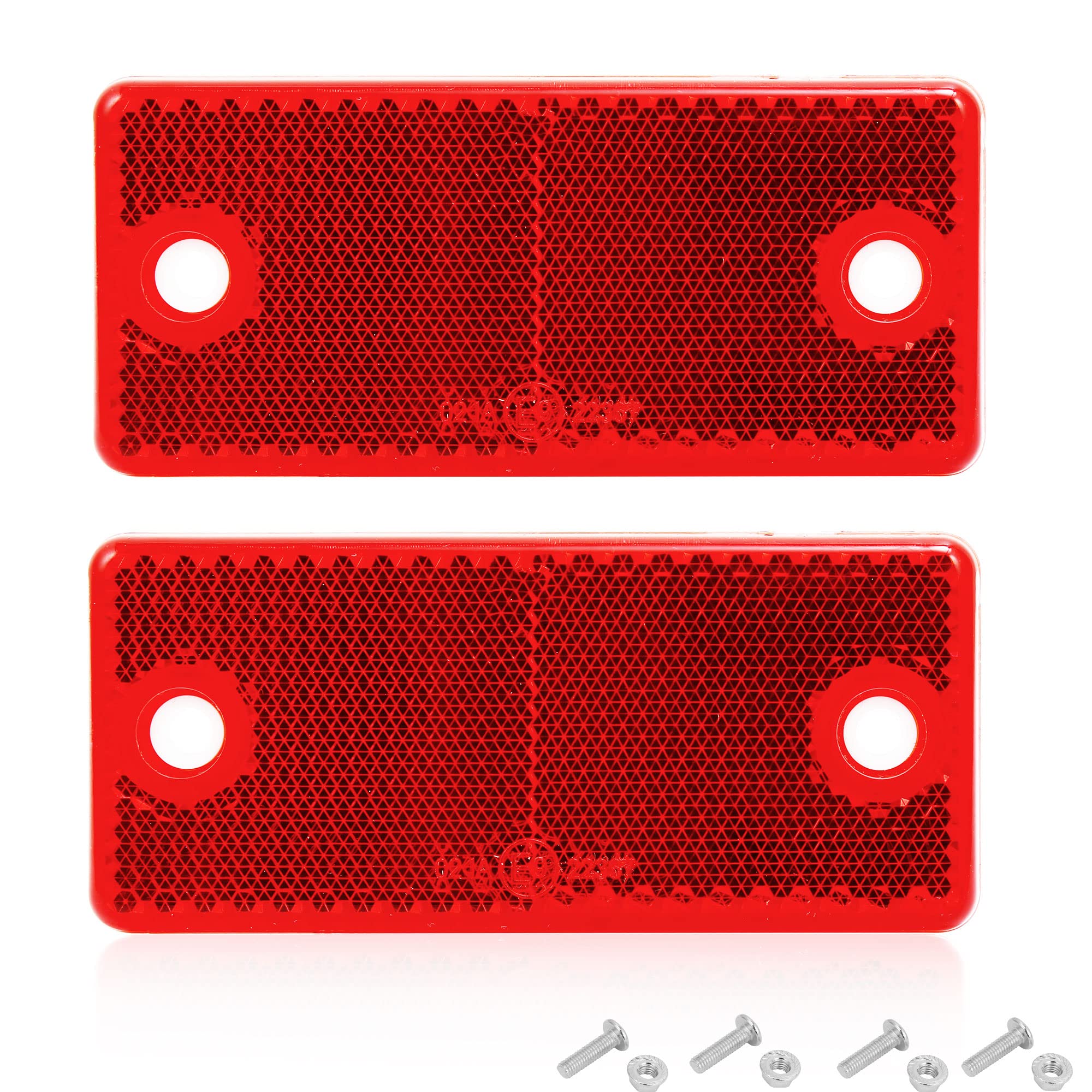DARKGUARD Reflectors,Stick On Reflectors Red Rectangula Rear Reflectors ...