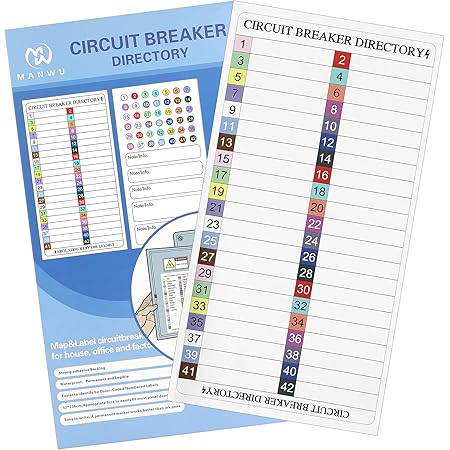 11 Pcs Circuit Breaker Labels Electrical Panel Labels Breaker Box ...