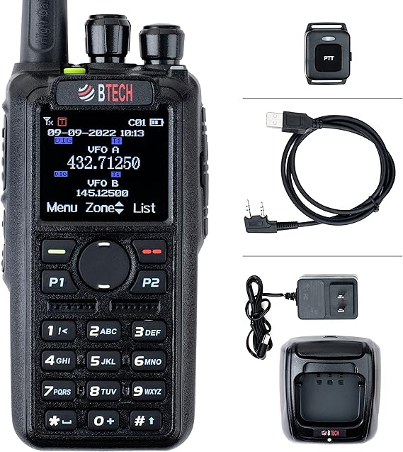 Amazon.com: BTECH DMR-6X2 PRO DMR & Analog Dual Band Two-Way Radio – 7W ...
