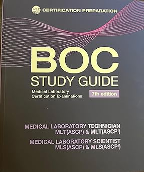 Amazon.com: BOC Study Guide 7th Edition: MLS-MLT Clinical Laboratory ...