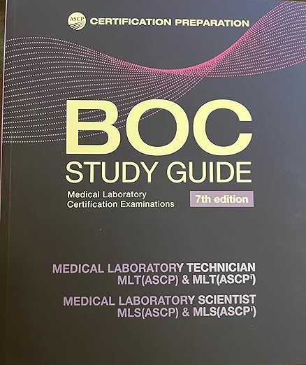 Amazon.com: BOC Study Guide 7th Edition: MLS-MLT Clinical Laboratory ...