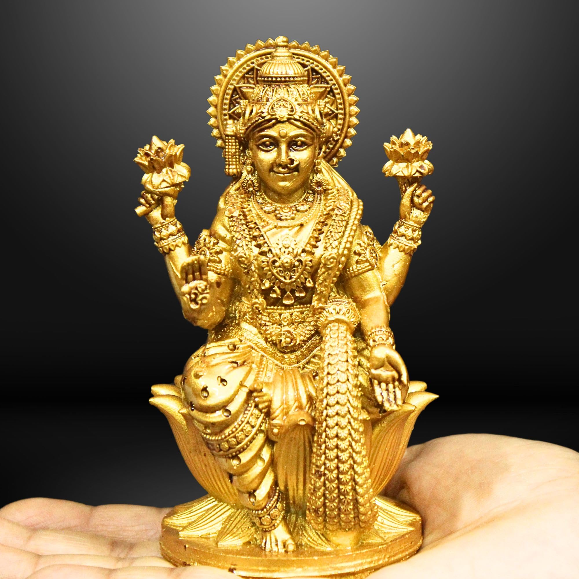 Buy NEEANN Goddess Lakshmi Laxmi Devi MATA Idol - 4.5 Inches Polystone Material Murti - Colour ...