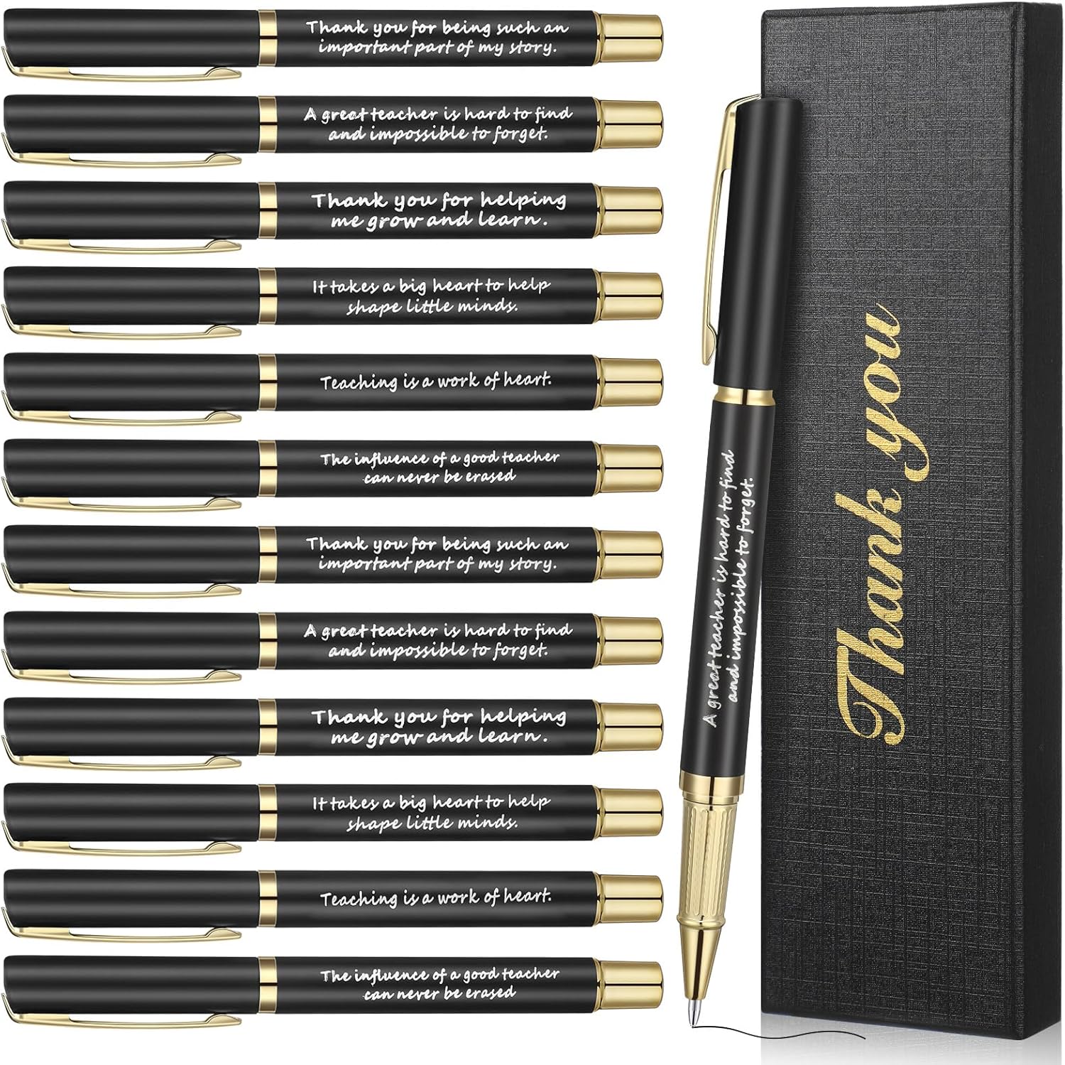 Amazon.com : Noveread 12 Sets Teacher Pens Gifts with Thanks Words ...