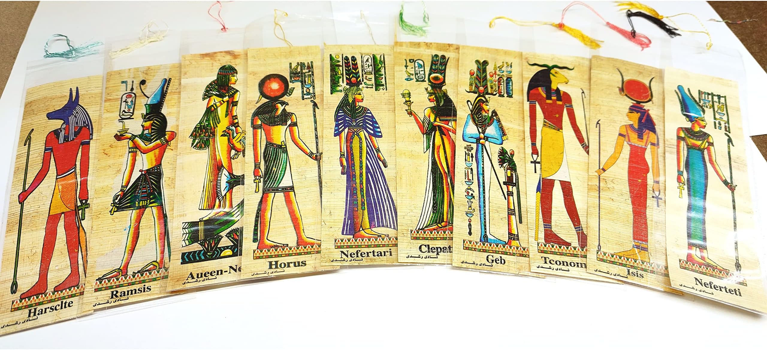 Amazon.com: Set of 10 Large Egyptian Papyrus Book Marks History ...