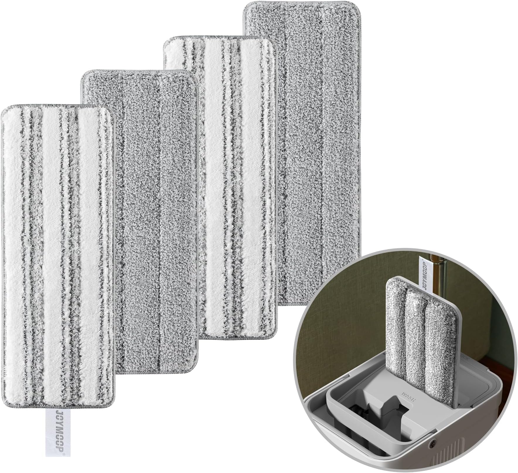 Amazon.com: JOYMOOP Flat Mop Pads, Microfiber Mop Cleaning Pads ...