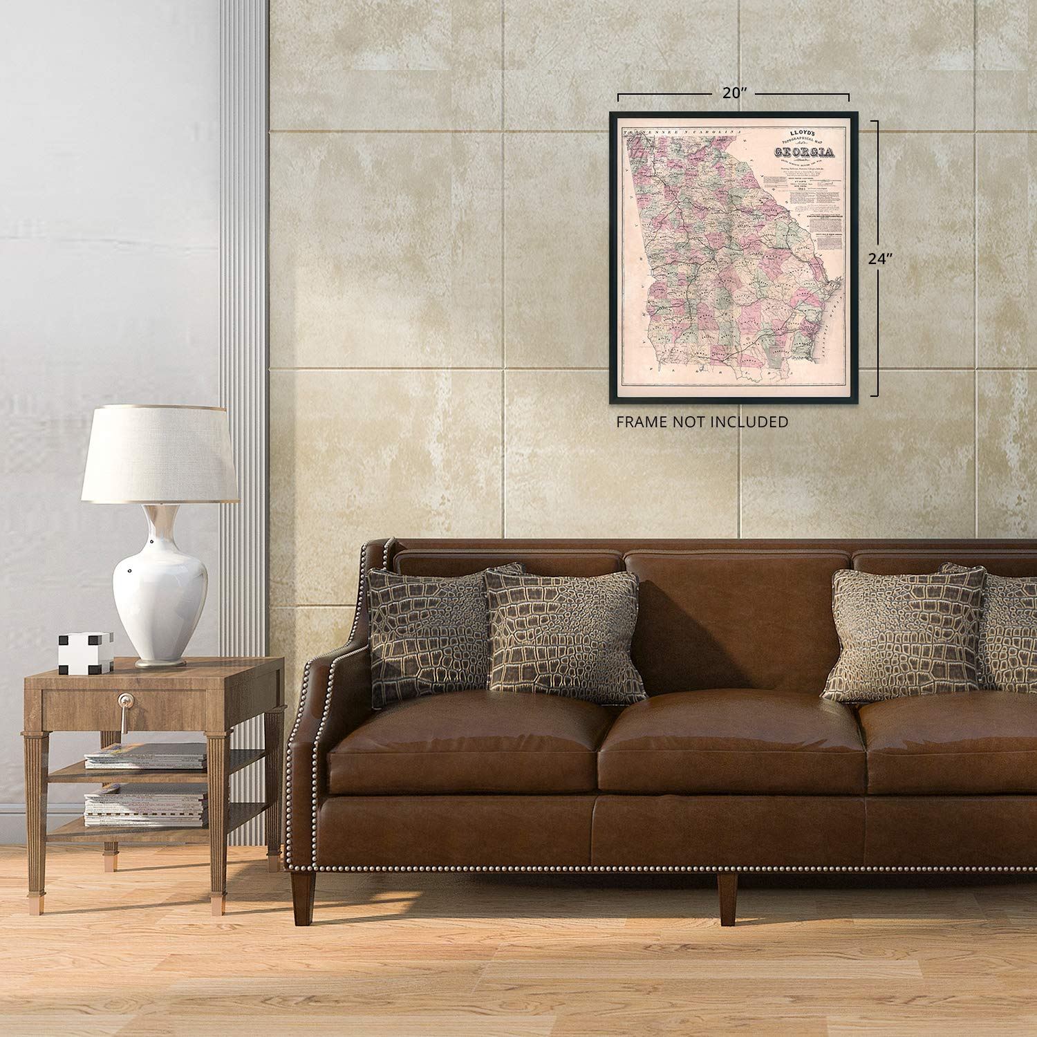 Snapklik.com : HISTORIX Vintage 1864 Map Of Georgia Poster - 20x24 Inch ...