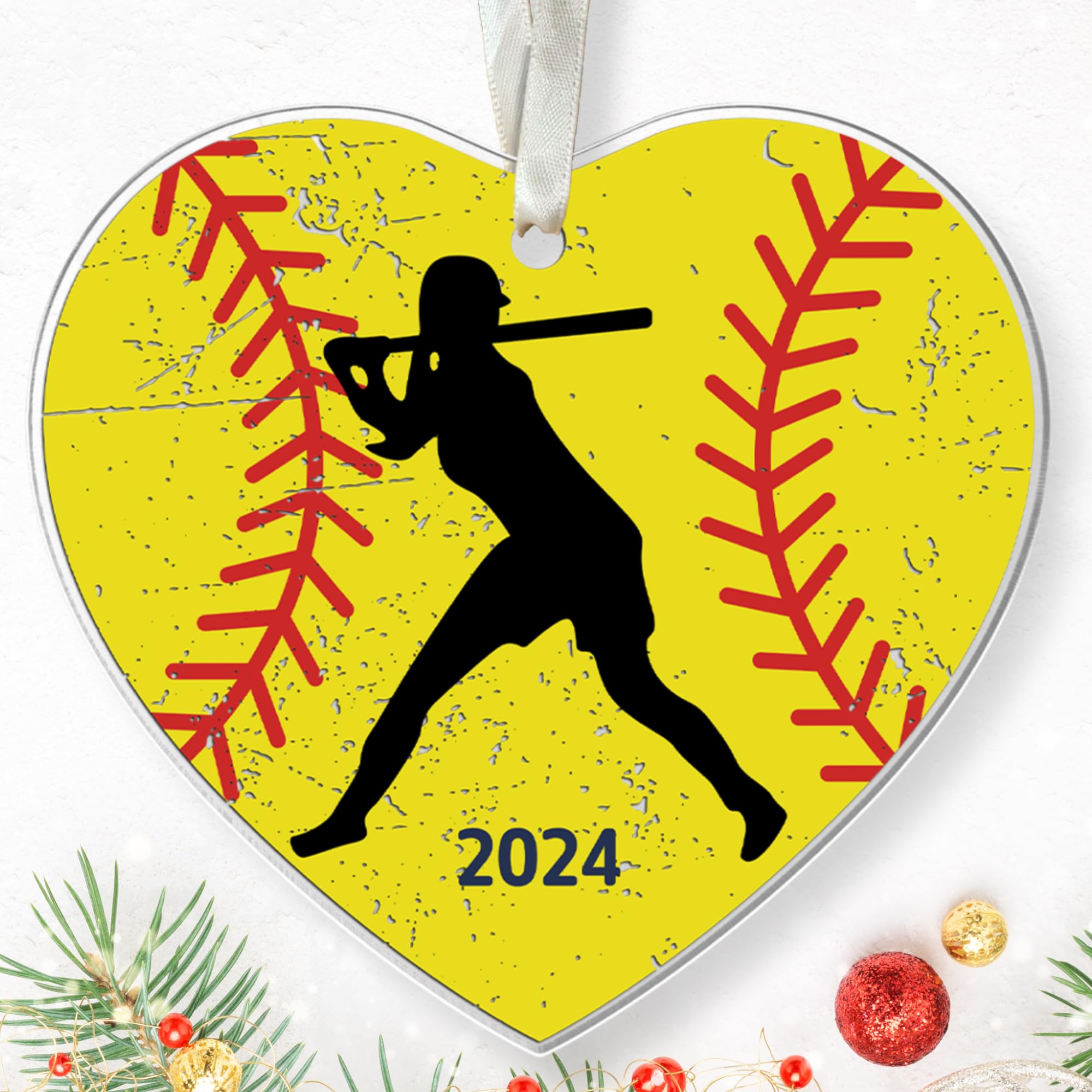 Amazon.com: Softball Ornament - Softball Christmas Ornament, Softball ...