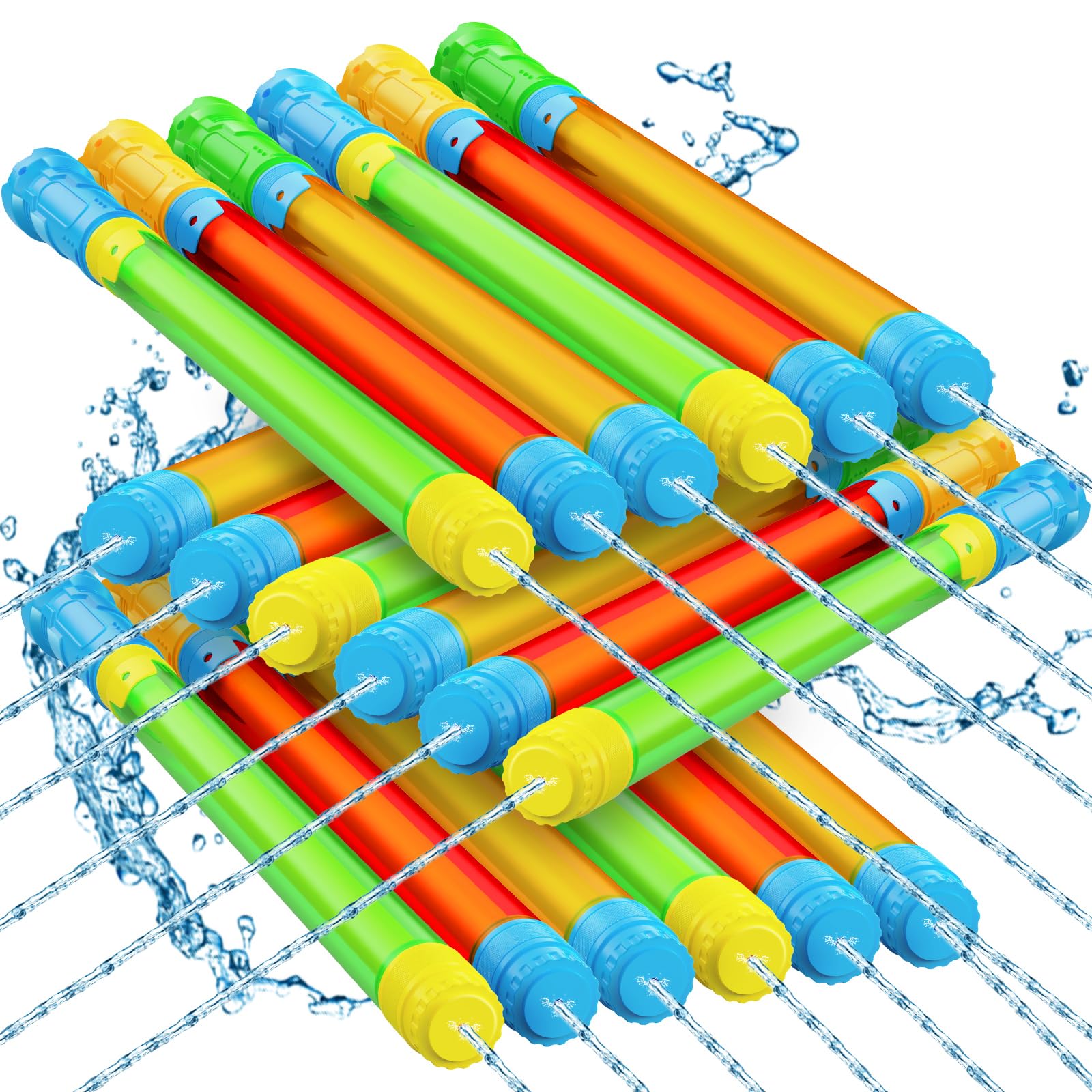 Amazon.com: Water Gun Toy - Shoot Up to 40 Feet, 18 PCS Outdoor Squirt ...