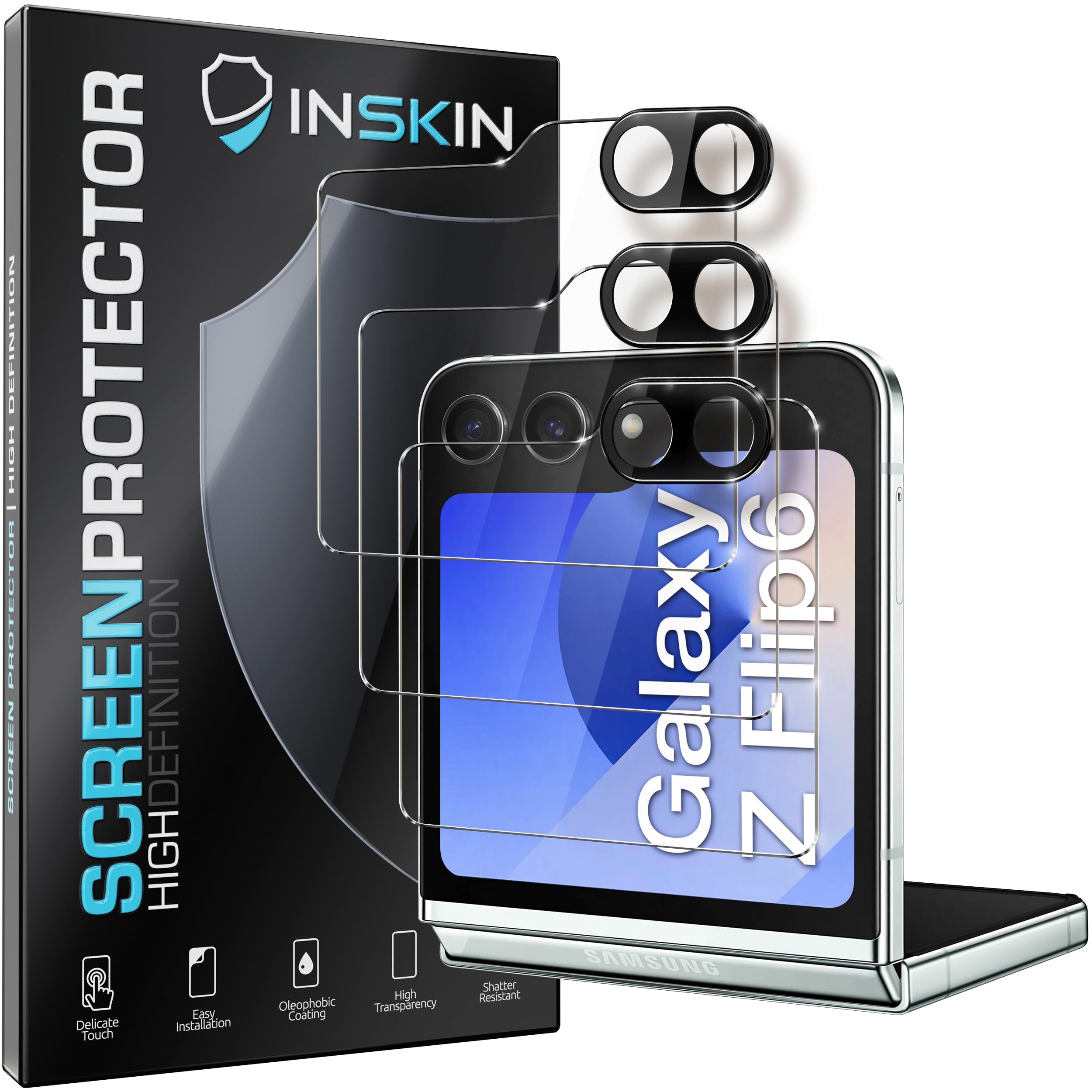 Amazon.com: Inskin Screen Protector for Samsung Galaxy Z Flip 6 5G (6.7 ...