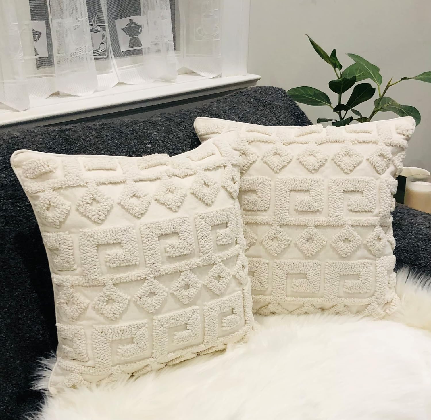 Amazon.com: MOMO KNOX Decorative Boho Throw Pillow Covers Set of 2 ...