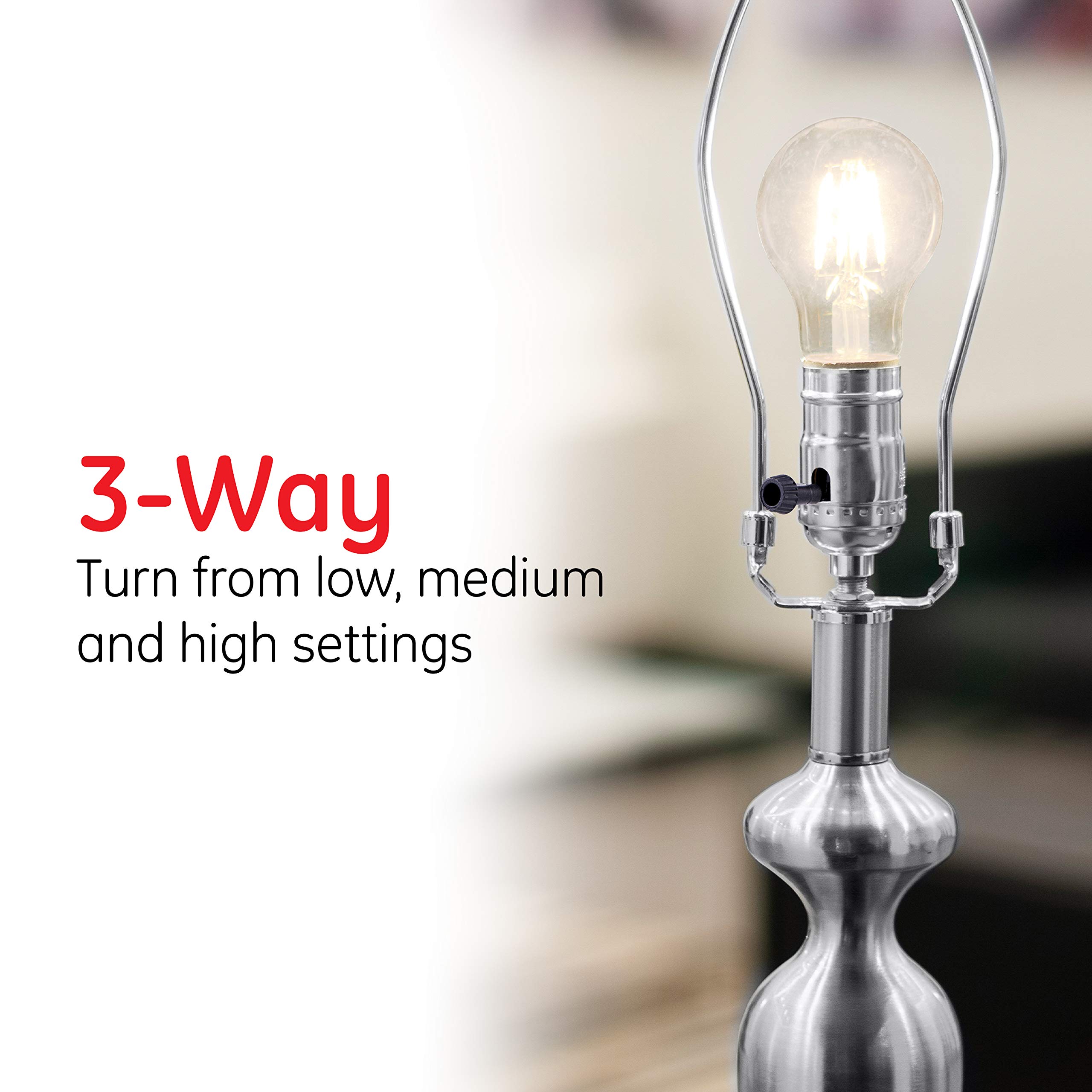 Snapklik.com : 3-Way Lamp Socket, Medium Base, Turn For Low-Medium-High ...