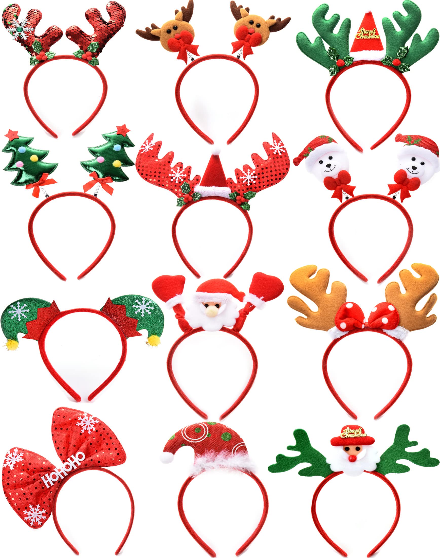 Amazon.com: Eyegla Christmas Headband Christmas Headwear Christmas Head ...