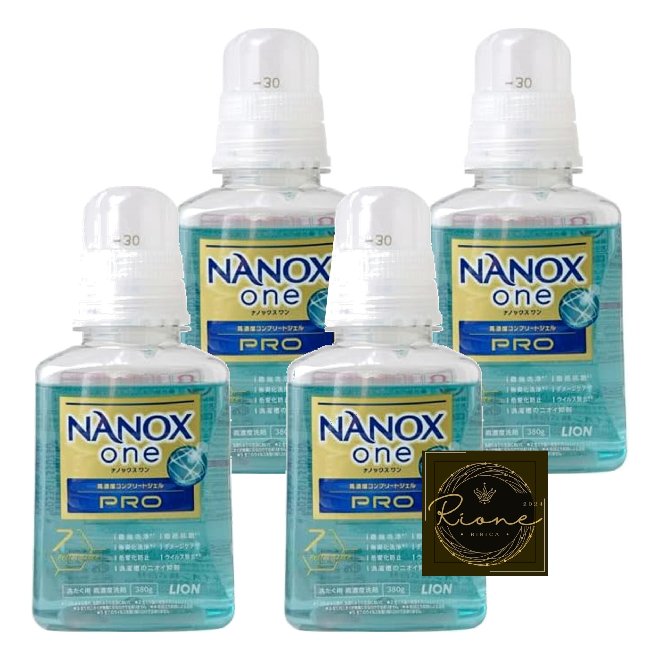 Amazon | ライオン NANOX one Pro お試しサイズ本体 380g×4個セット | ノーブランド品 | 液体洗剤