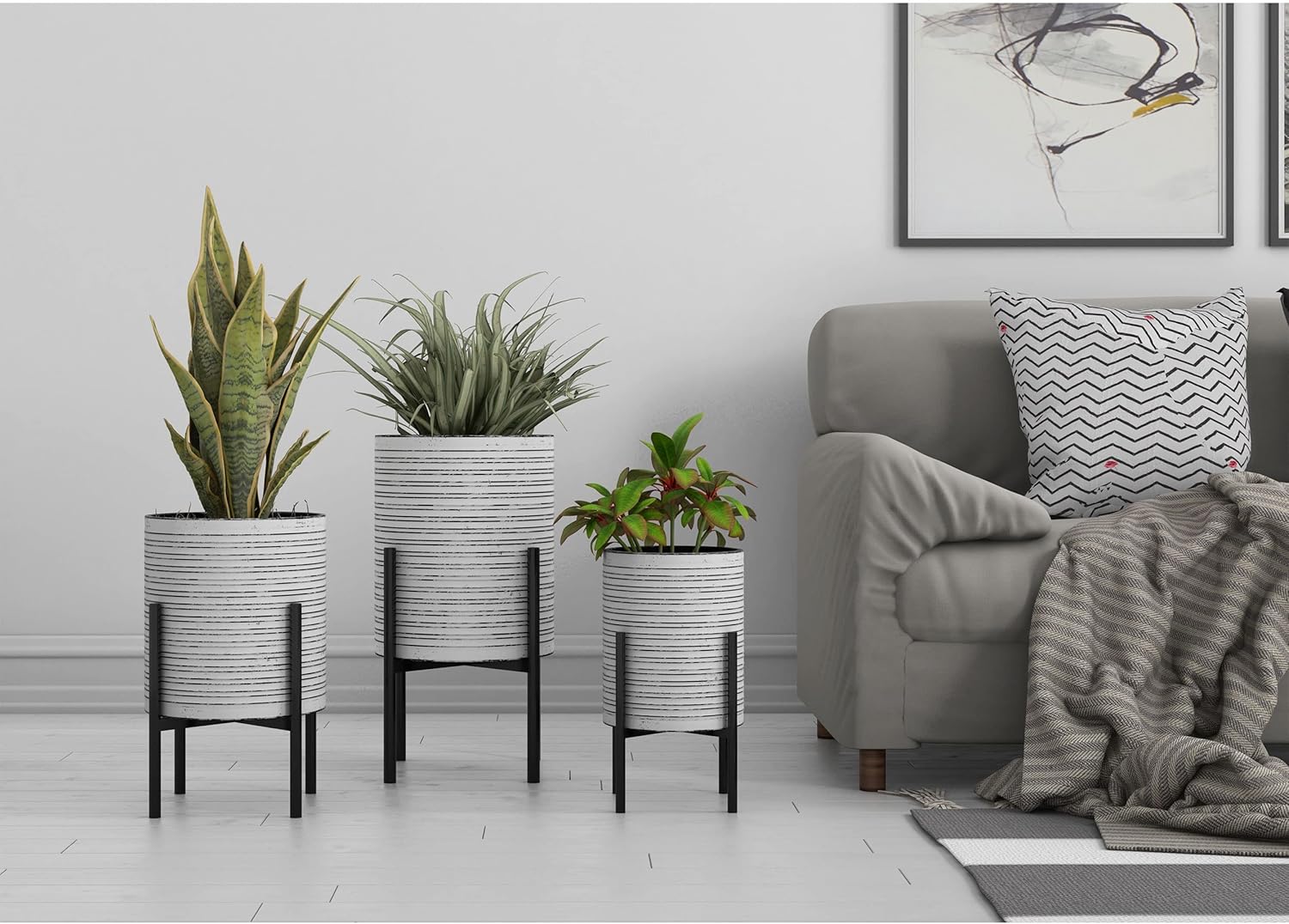 Amazon.com : Gild Design House Wendolyn Set of 3 Mid Century Metal ...