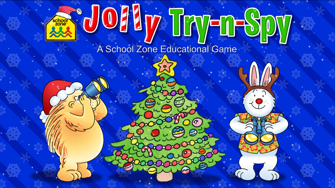 School Zone Jolly Try N Spy Ages 3 6 Holiday Christmas Hidden