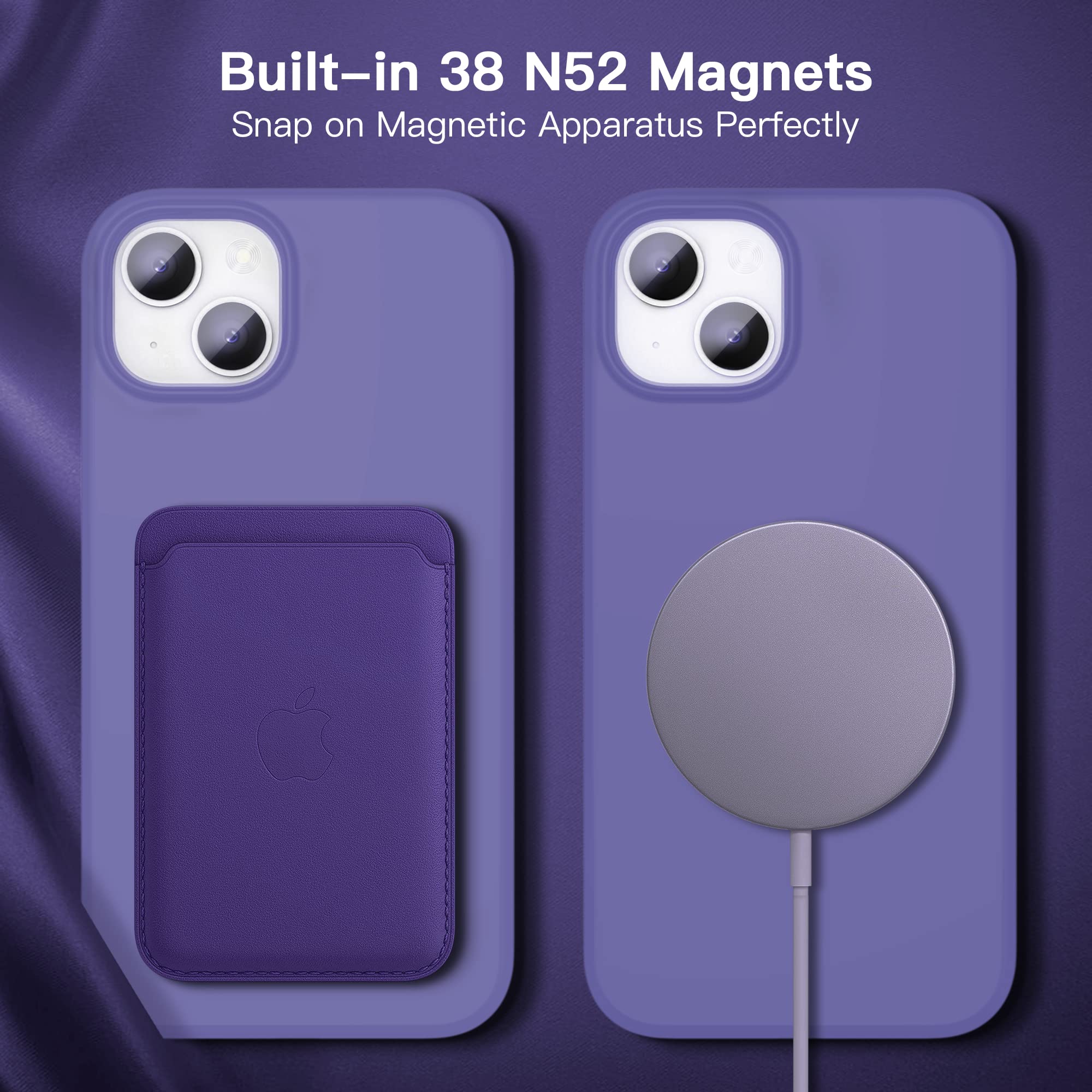 Snapklik.com : Xiwxi Silicone Magnetic Case For iPhone 13 Case, Built ...