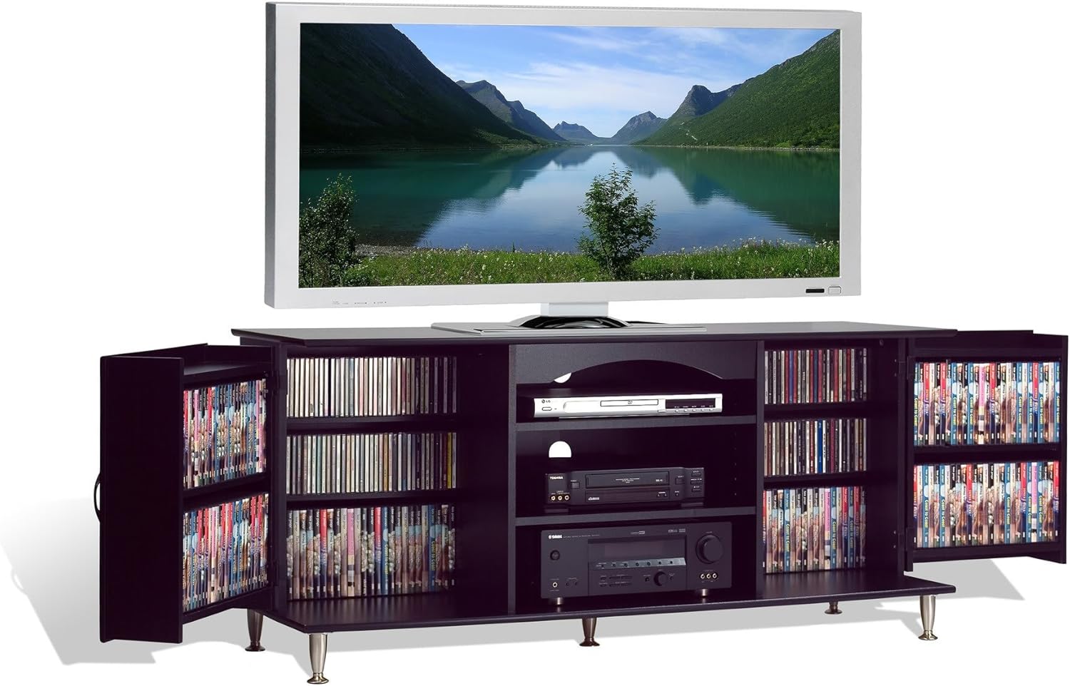 Amazon.com: Premier Large Black Flat Panel Plasma/LCD TV Console with ...