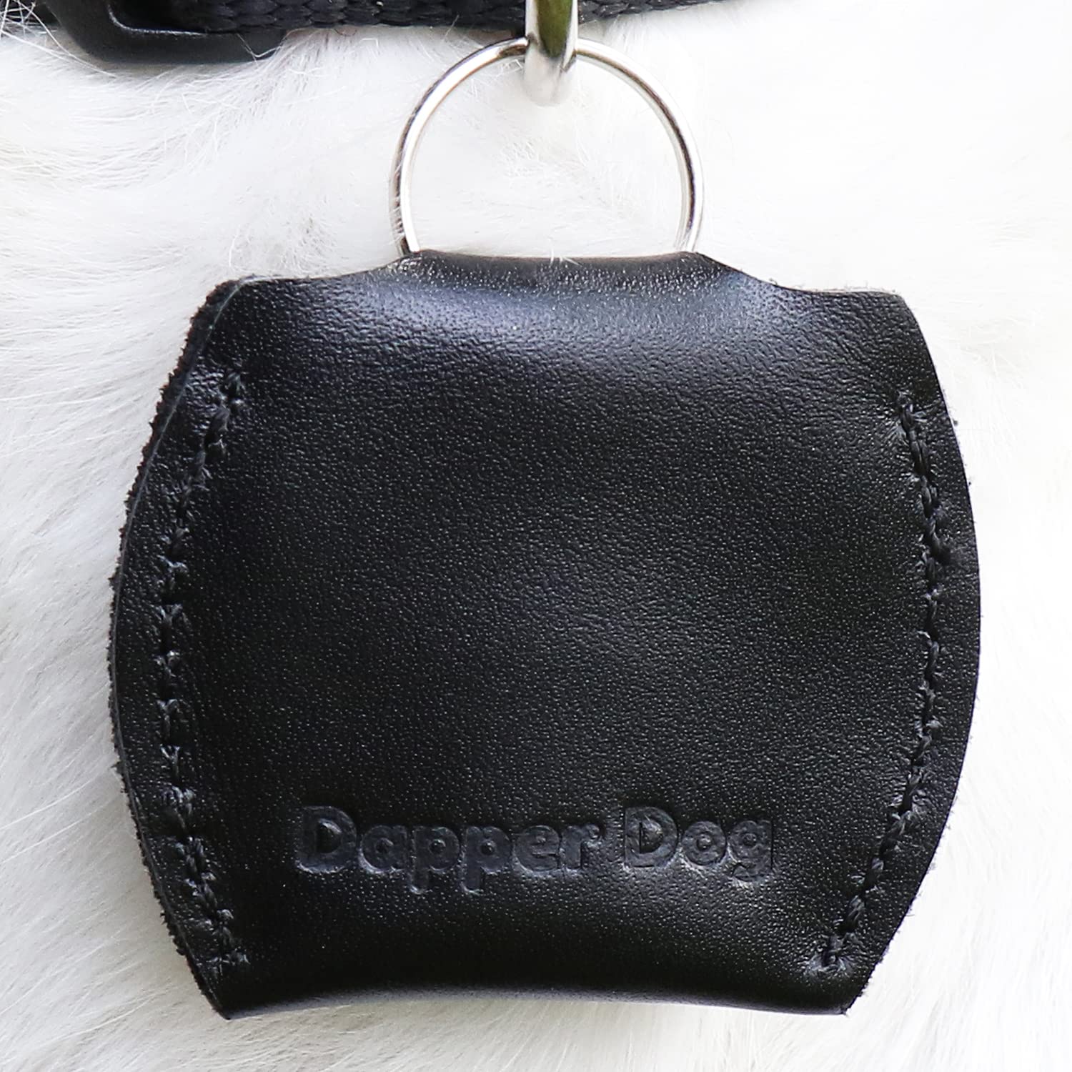 Amazon.com: Dapper Dog Leather Dog Tag Silencer (Black) : Pet Supplies