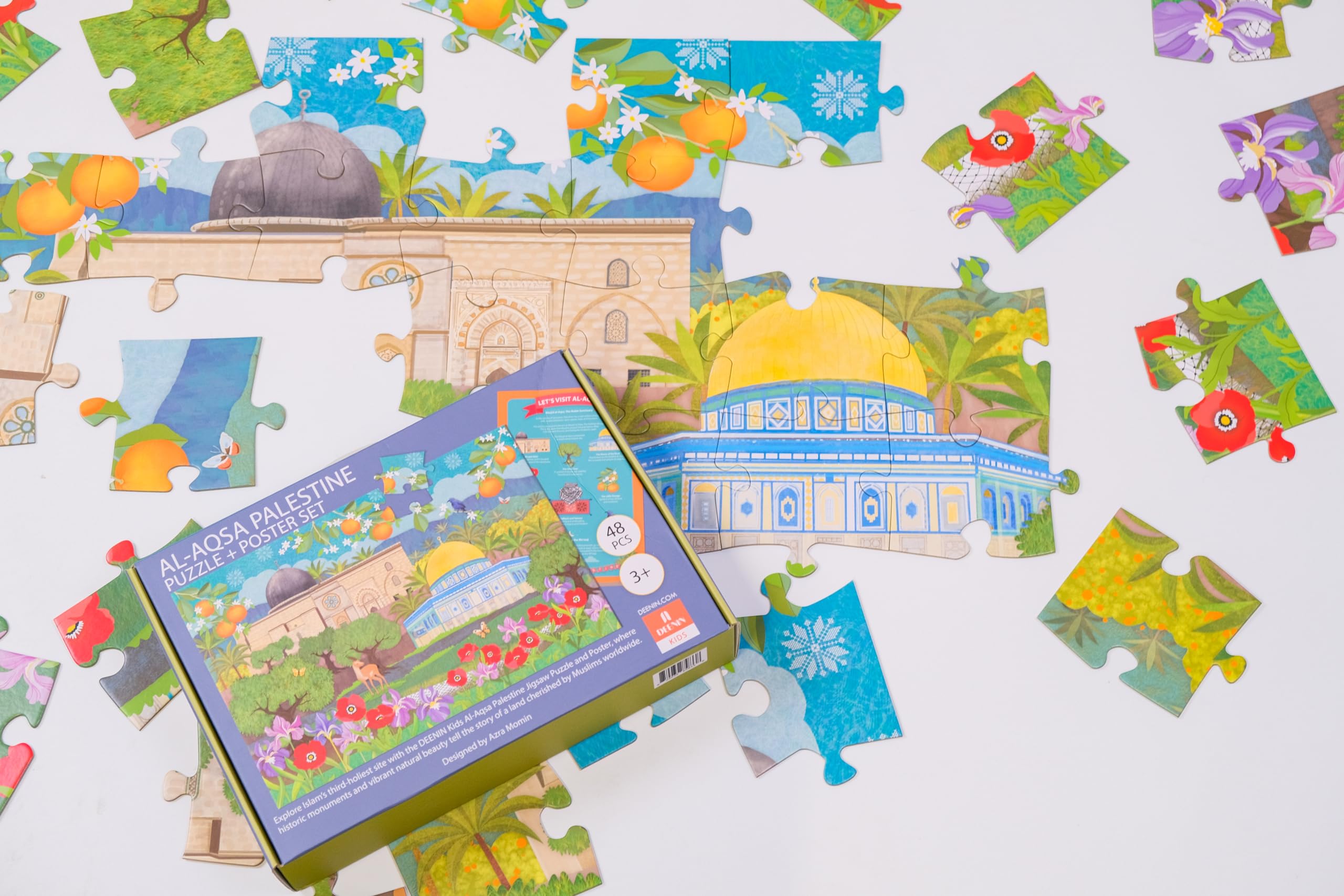 Kids’ Al-Aqsa Palestine Puzzle + Poster Set – Engaging 48-Piece Floor ...
