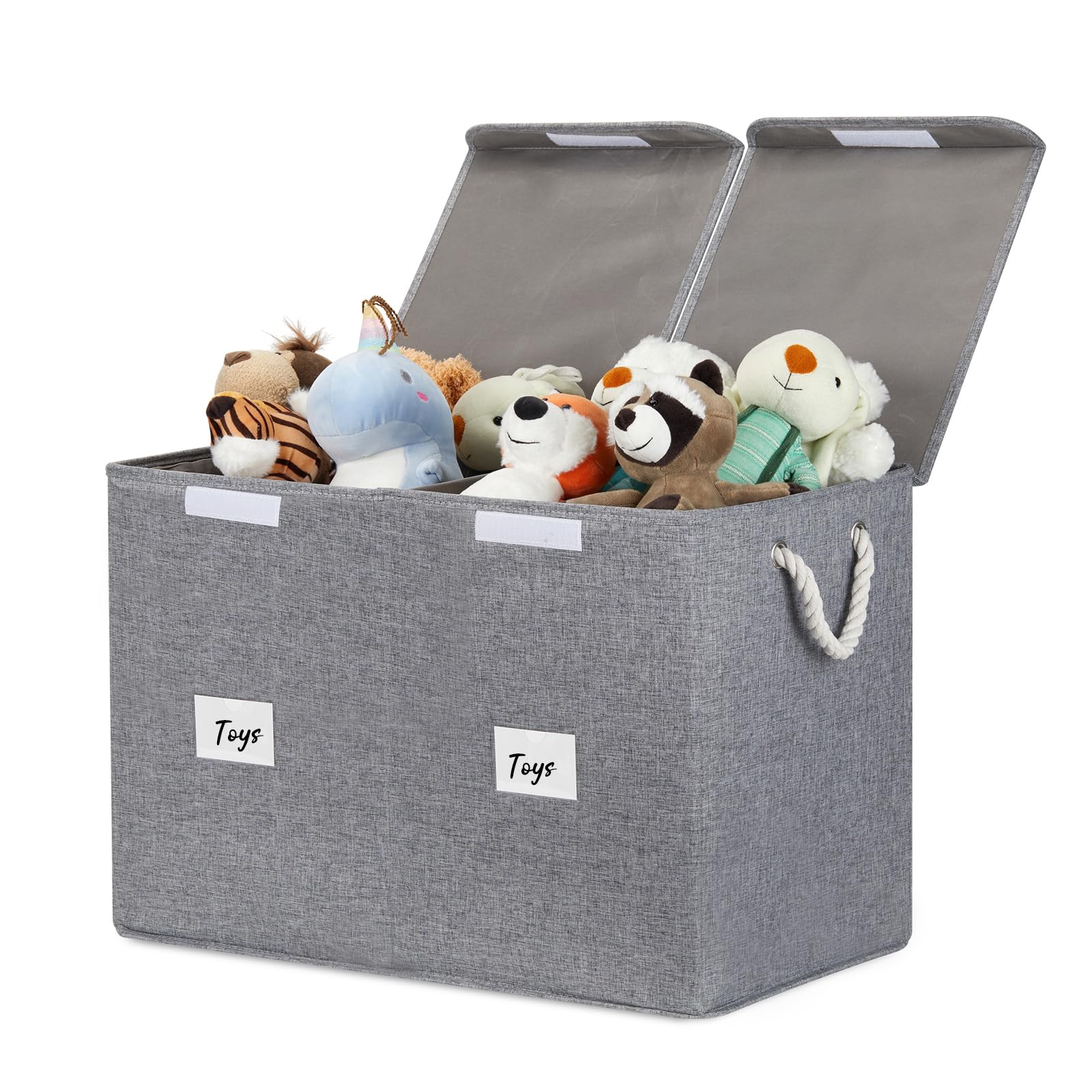 Amazon.com - Temary Large Toy Storage Bin with Lids, Collapsible ...