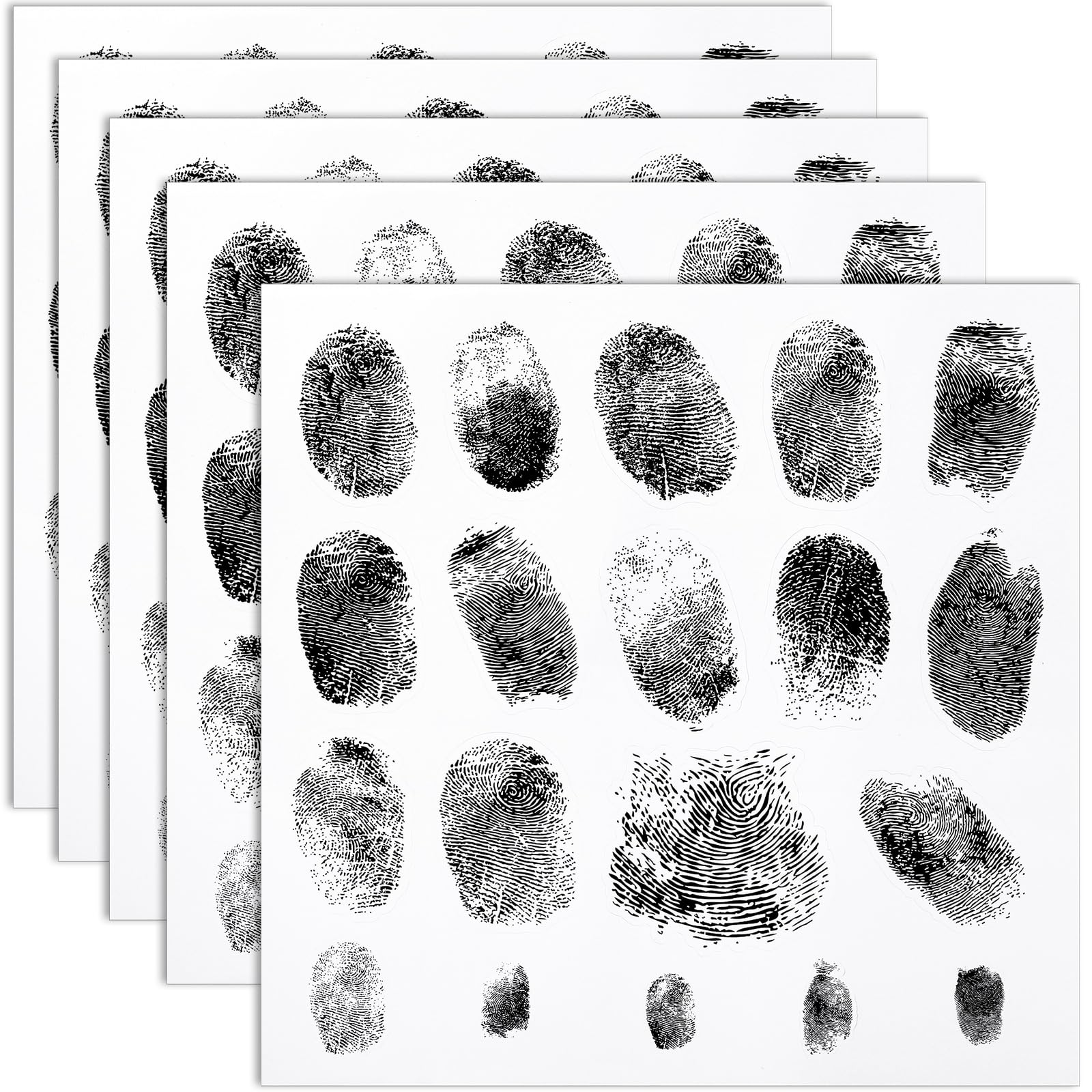 Amazon.com : MotiMind 5 Pcs Fingerprints Stickers for Crime Scene ...