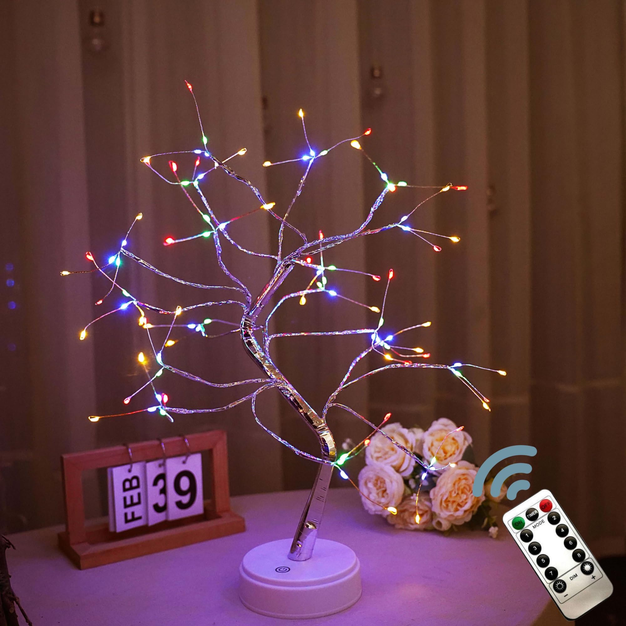 Amazon.com: ALFANITE Twinkling Tree Fairy Light Spirit Tree Lamp Bonsai ...