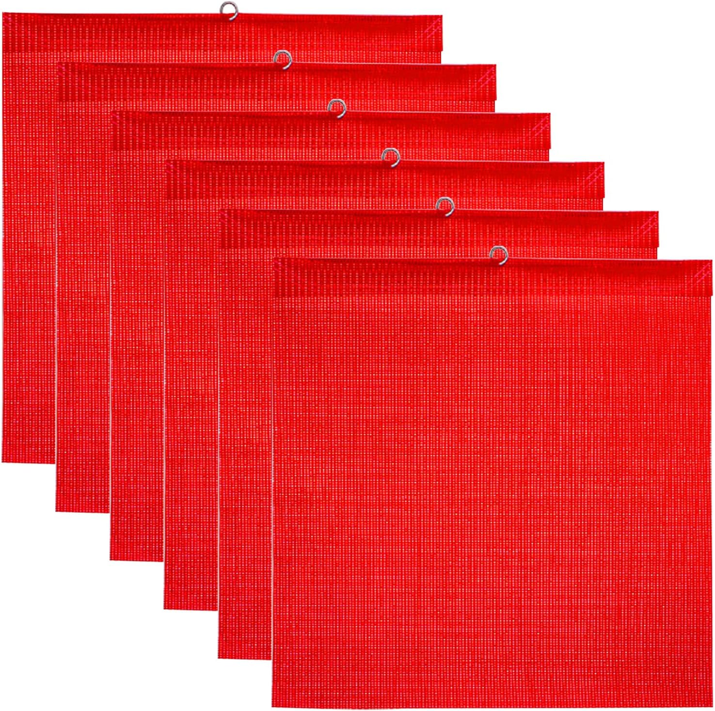 Amazon.com: Kabcifea 6 Pieces 18 x 18 Inch Safety Flags with Wire Loop ...