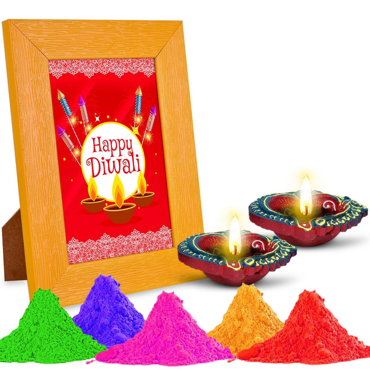 Rangoli Diwali Quotes Buy Alwaysgift Happy Diwali 2 Diyas, Rangoli
