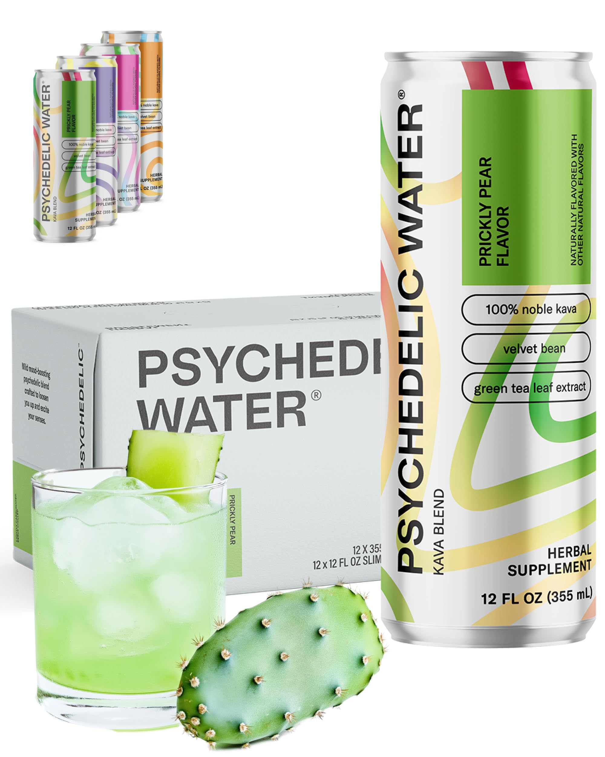 Amazon.com : Psychedelic Water Prickly Pear Mood Enhancing Relaxation ...