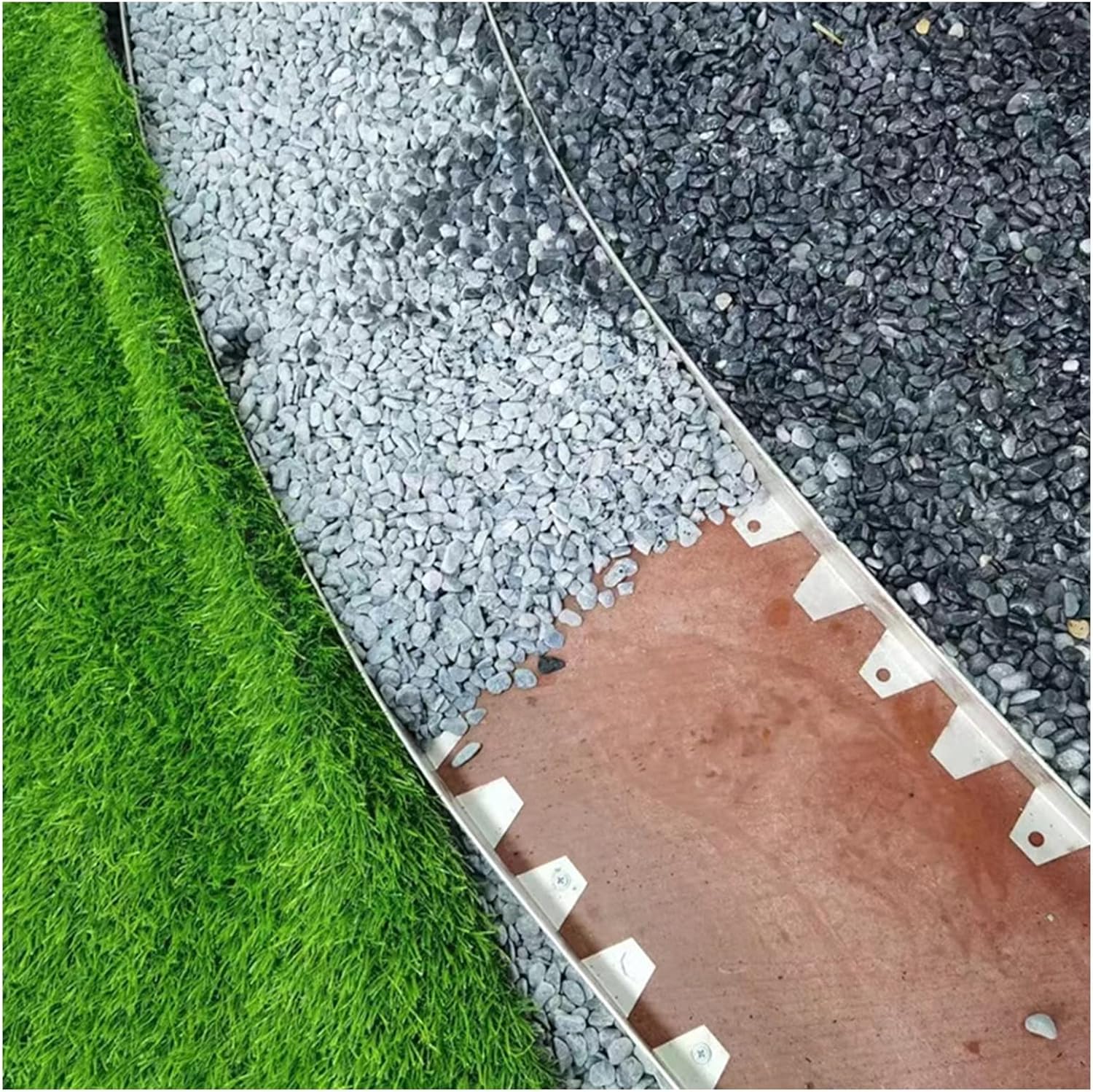 Amazon.com : LILANAI Garden Edging Border No Dig, Stainless Steel Yard ...