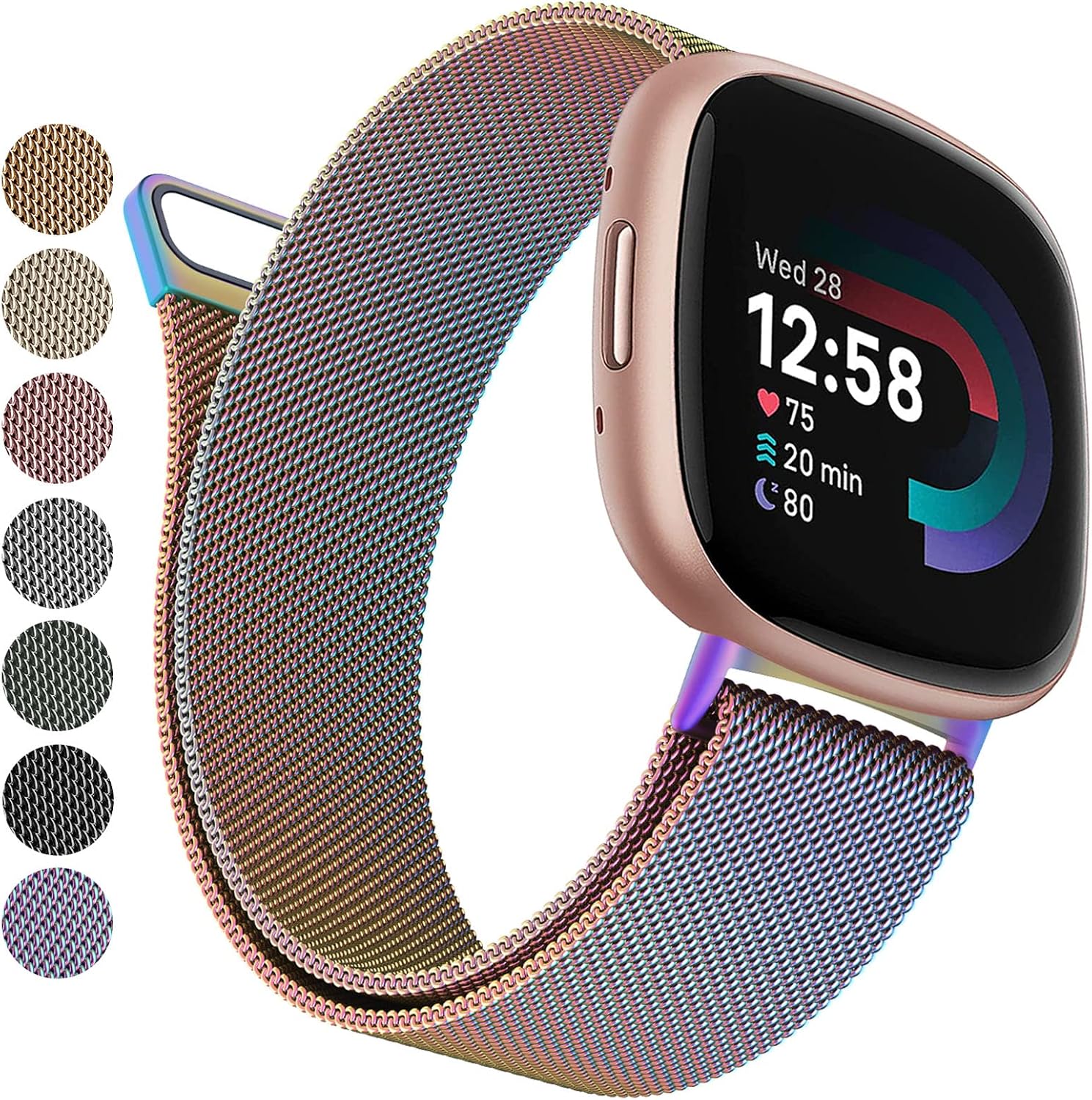 Leonids Metal Band for Fitbit Versa 3 Bands/Fitbit Versa 4 Bands ...