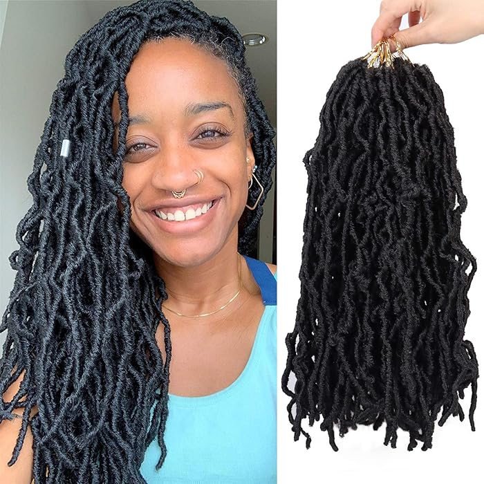 Buy 7 Packs Soft Faux Locs Crochet Braid Hair 14 Inch Pre-looped ...