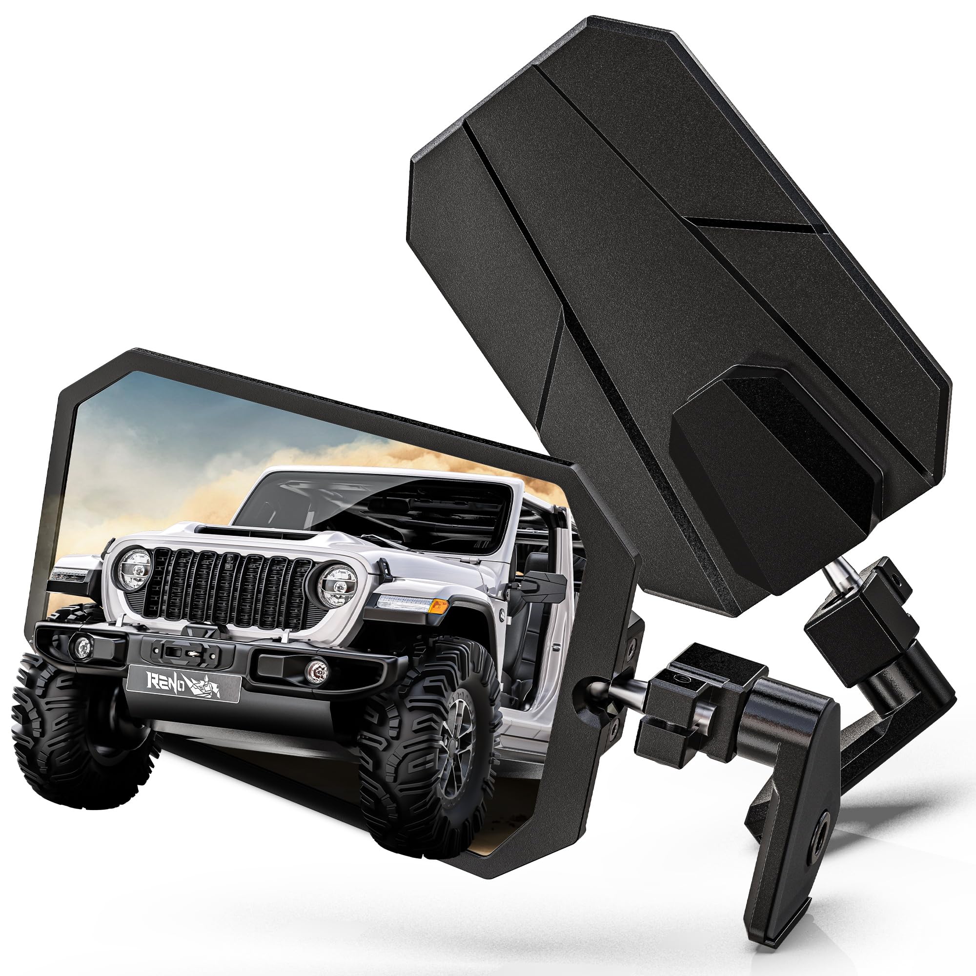 Snapklik.com : RENO Wrangler Mirrors Doors Off, Aluminum CNC Side Mirrors