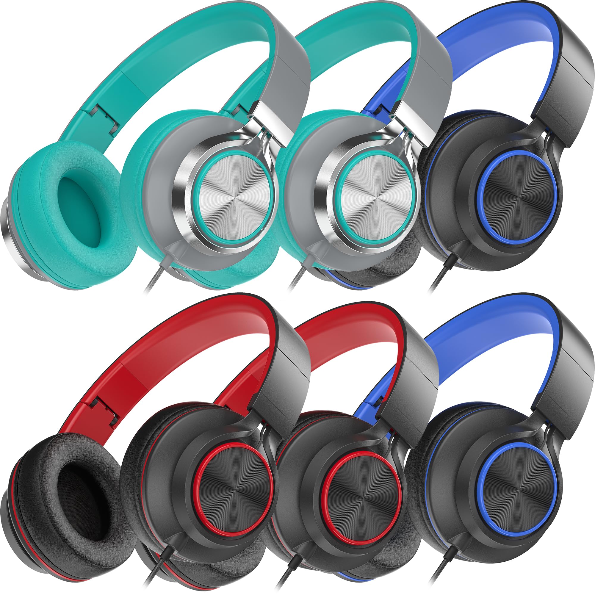 Snapklik.com : MIXCU Headphones Wired Bulk For School Classroom Kids Teens, Over-Ear For ...