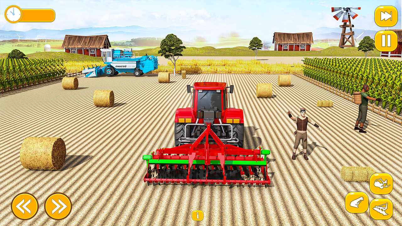 Farming Tractor Driving Simulator Harvester Game - Real Tractor Driving ...