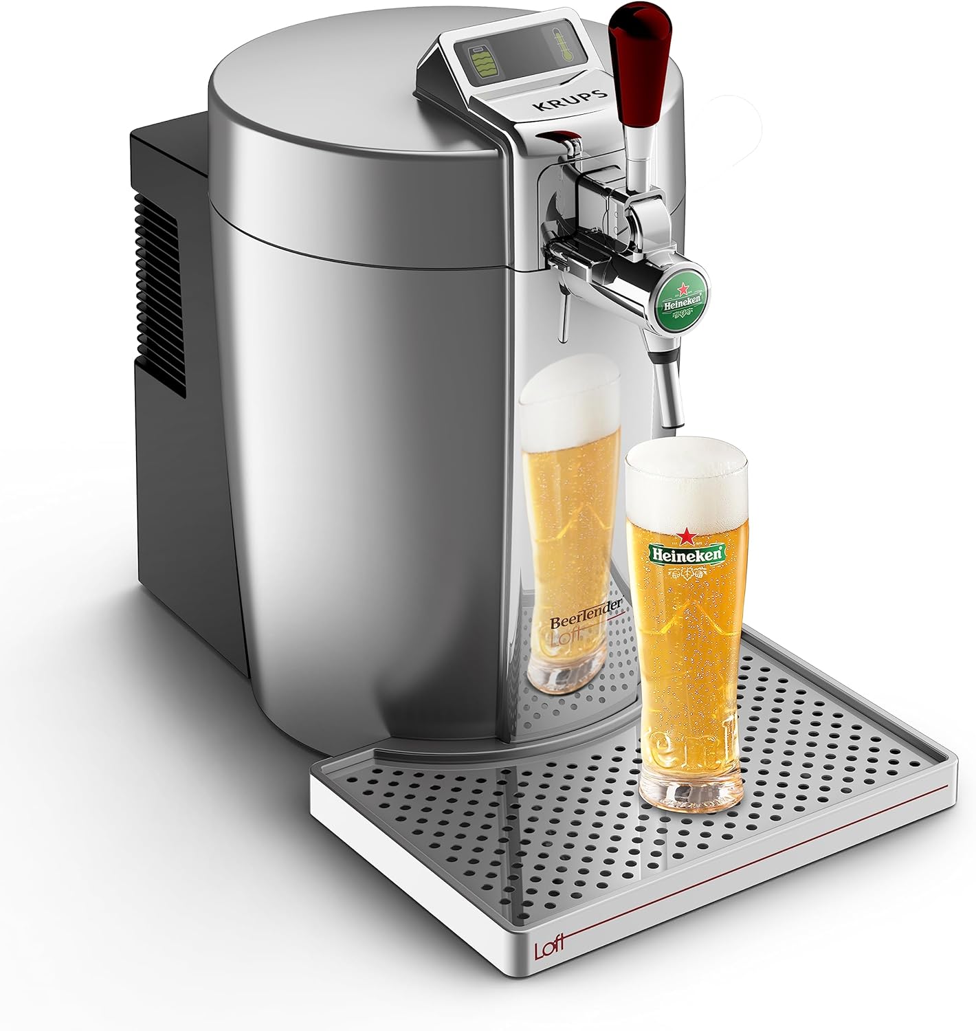 Krups VB700E00 BeerTender Beer Machine Loft Edition Silver/Chrome ...