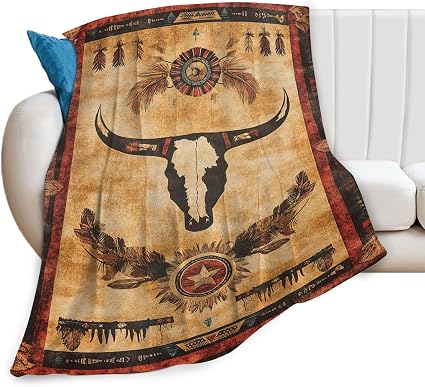 Amazon.com: Dynova Western Blanket Cozy Plush Native Tribe Throw ...