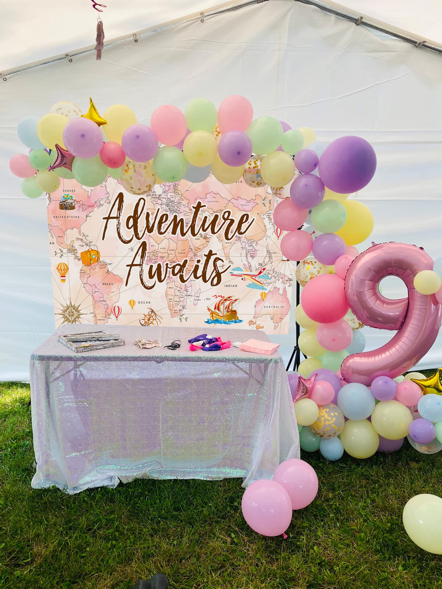 Snapklik.com : Adventure Awaits Backdrop 7x5FT Travel Themed Adventure ...
