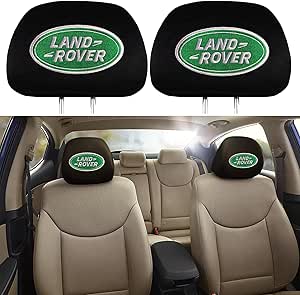 Amazon.com: LZDLNB 2Pcs Universal Car Headrest Covers Black Embroidery ...