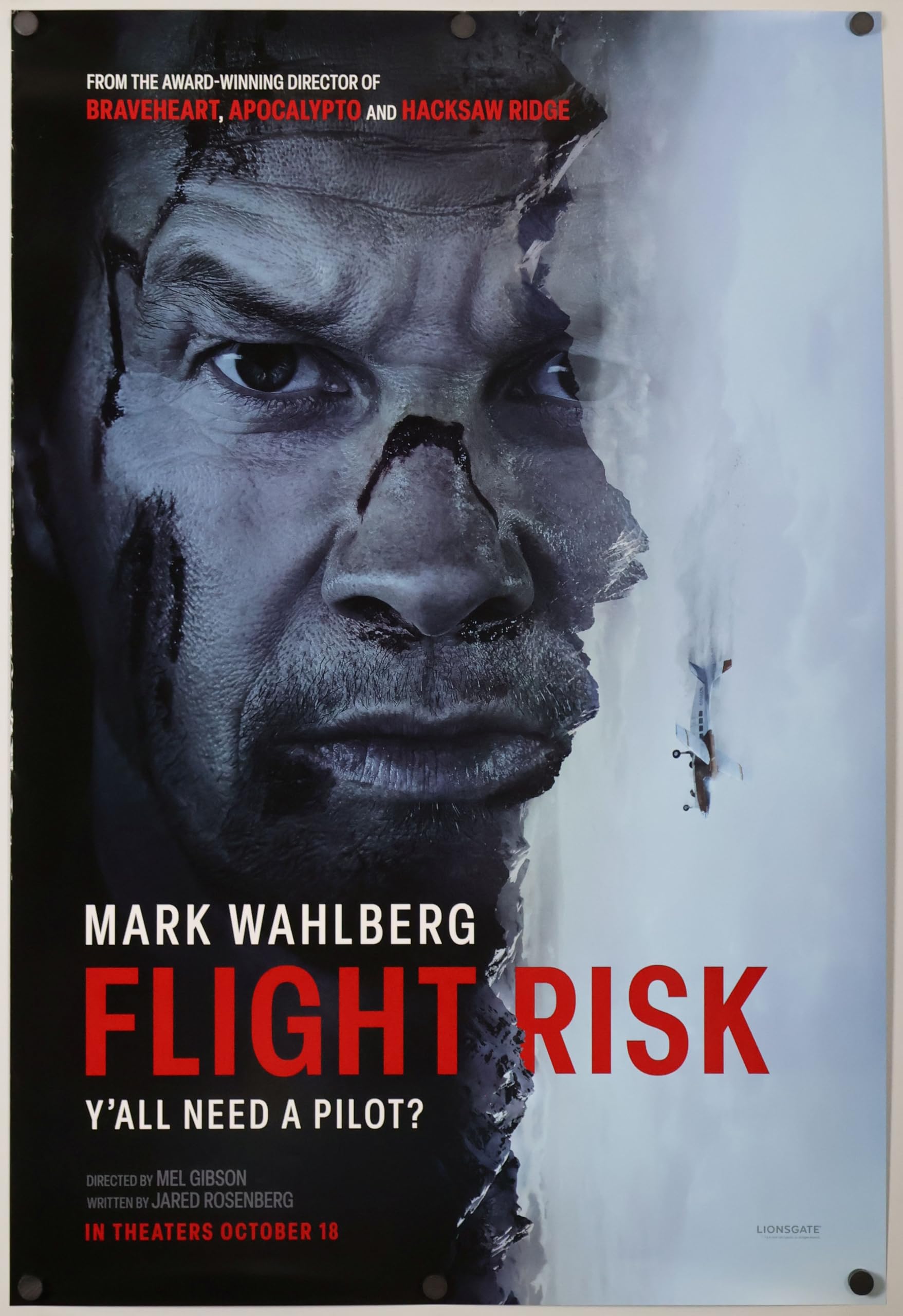 Amazon.com: FLIGHT RISK MOVIE POSTER 2 Sided ORIGINAL 27x40 2024 Mark ...