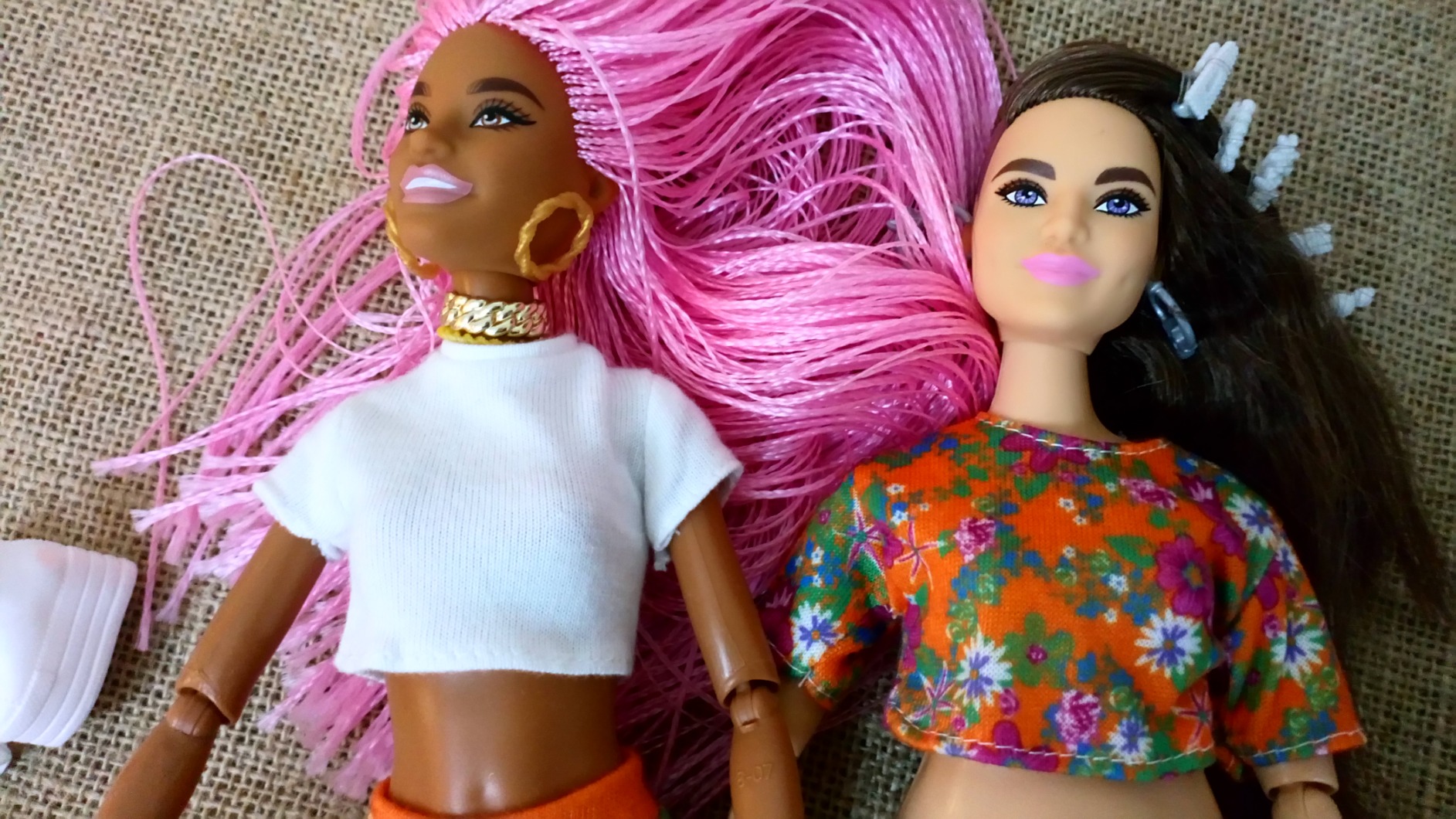 Barbie Extra Doll #9 in Blue Ruffled Jacket with Pet Crocodile, Long ...