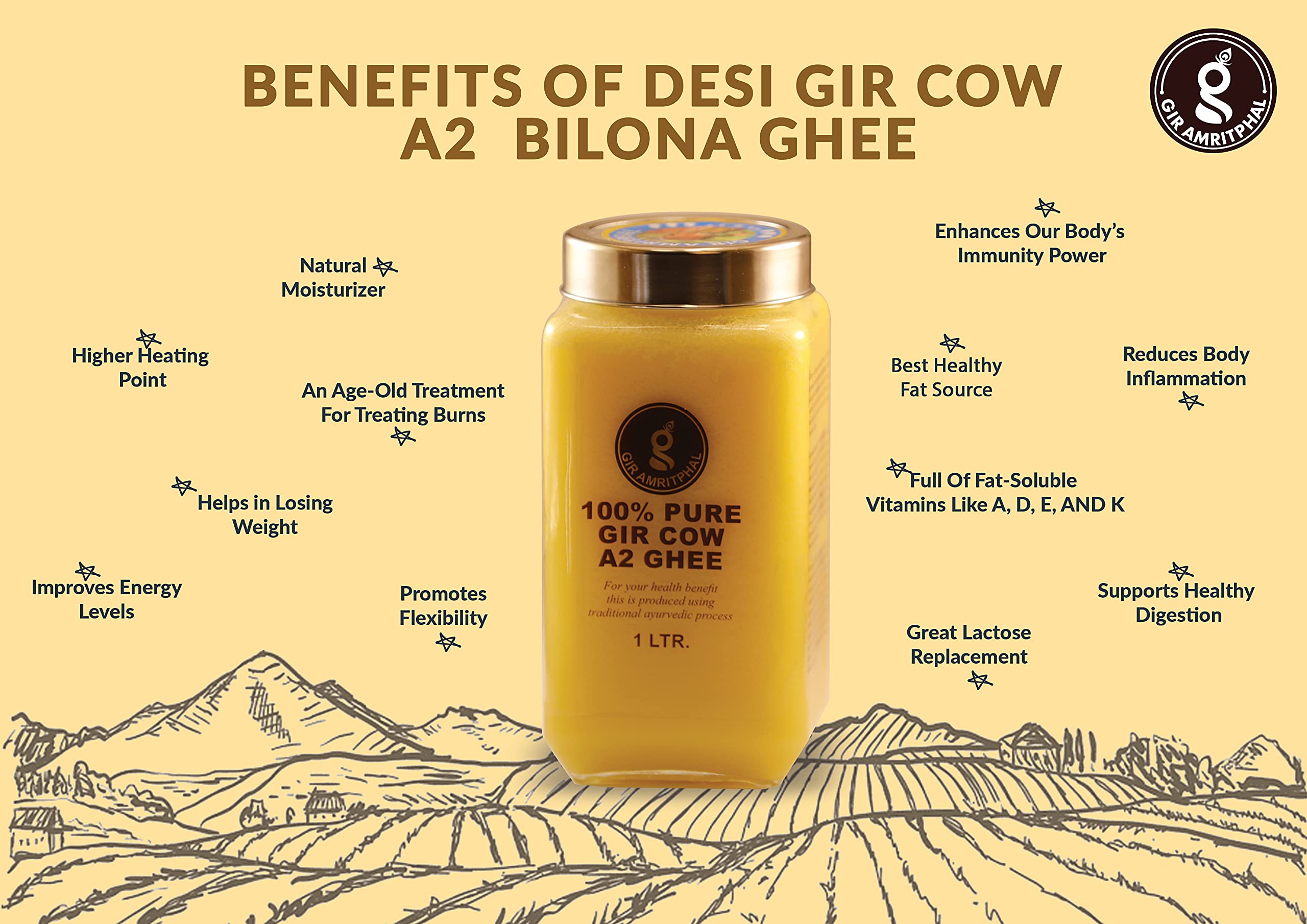 Gir Amritphal - Pure Organic A2 Gir Cow Desi Ghee | Premium and ...