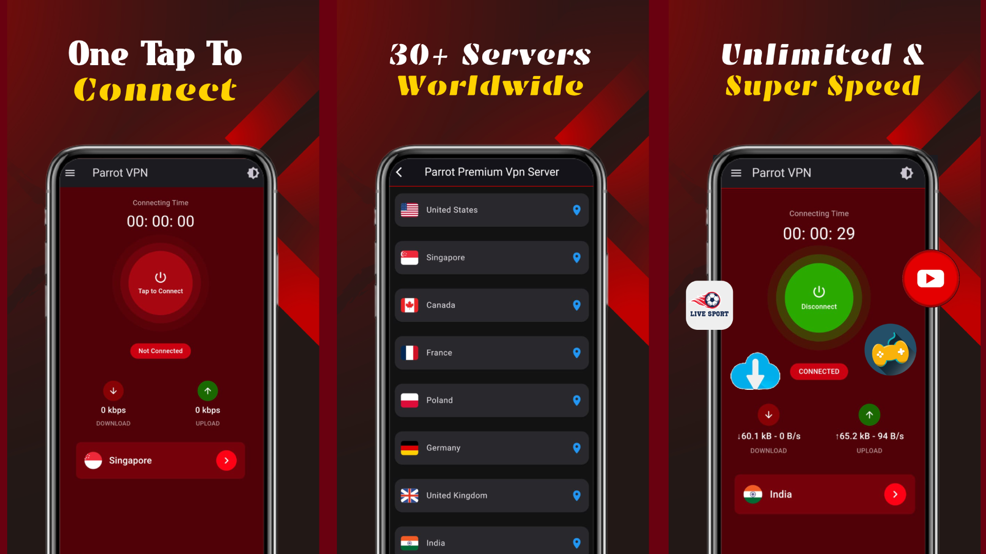 Parrot VPN - Fast Safer Internet - App on Amazon Appstore