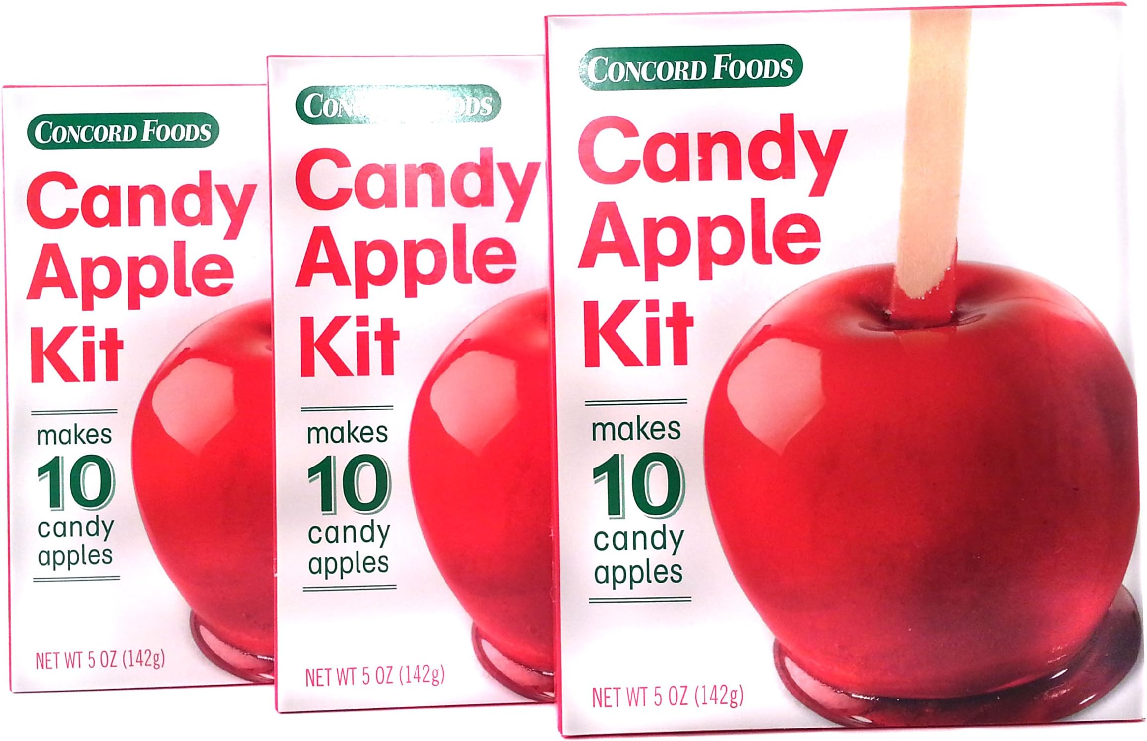 Amazon.com : Concord Foods Candy Apple Kit (4 Pack 40 Count) – Classic ...