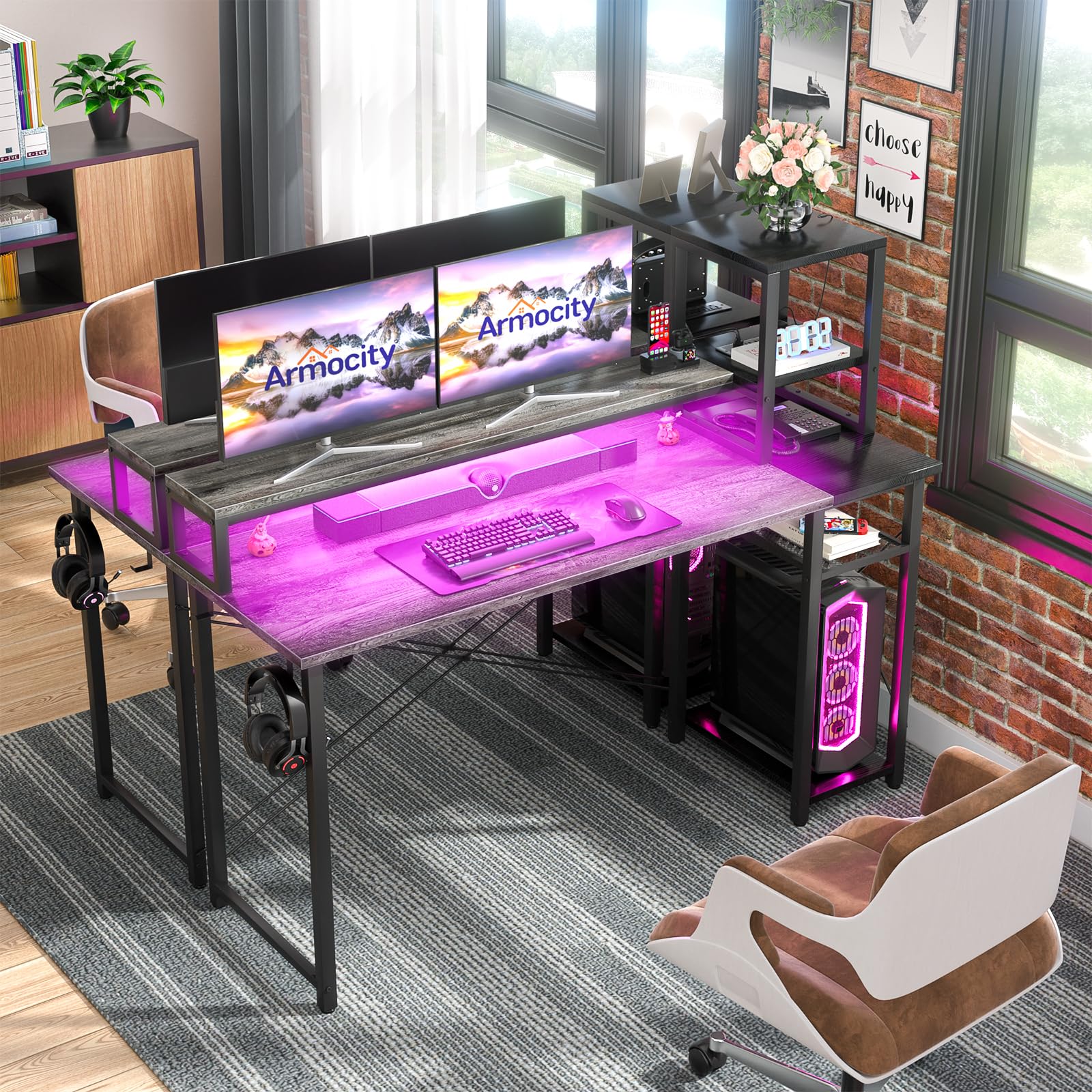 Snapklik.com : Armocity 2024 Upgrade Gaming Desk
