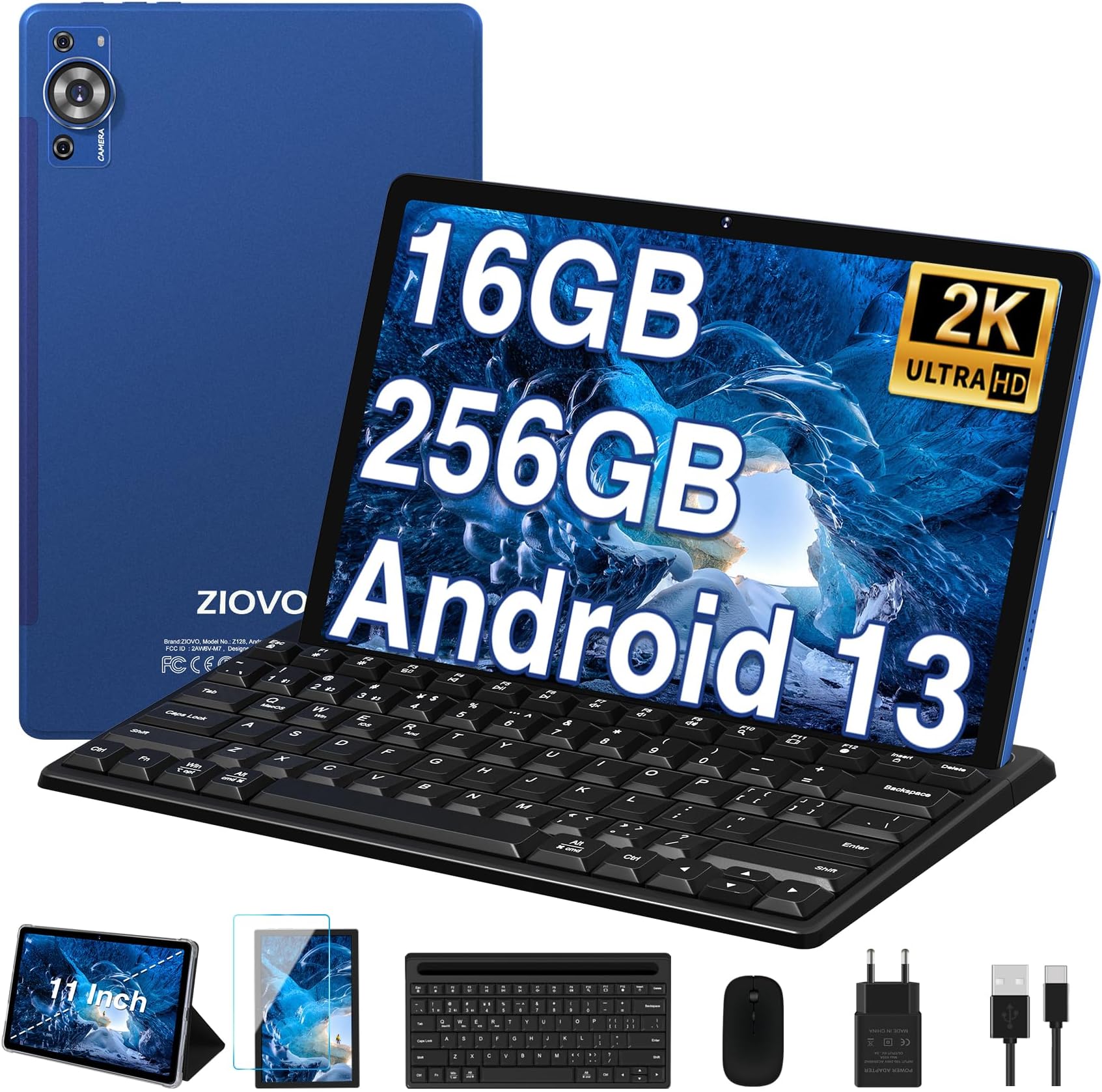 ZIOVO 2025 Tablet 11 Zoll Android 13 Tablet, 16GB RAM+256GB ROM/TF 1TB ...