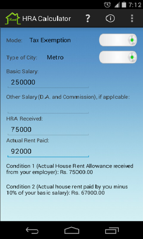 HRA Calculator - App on Amazon Appstore